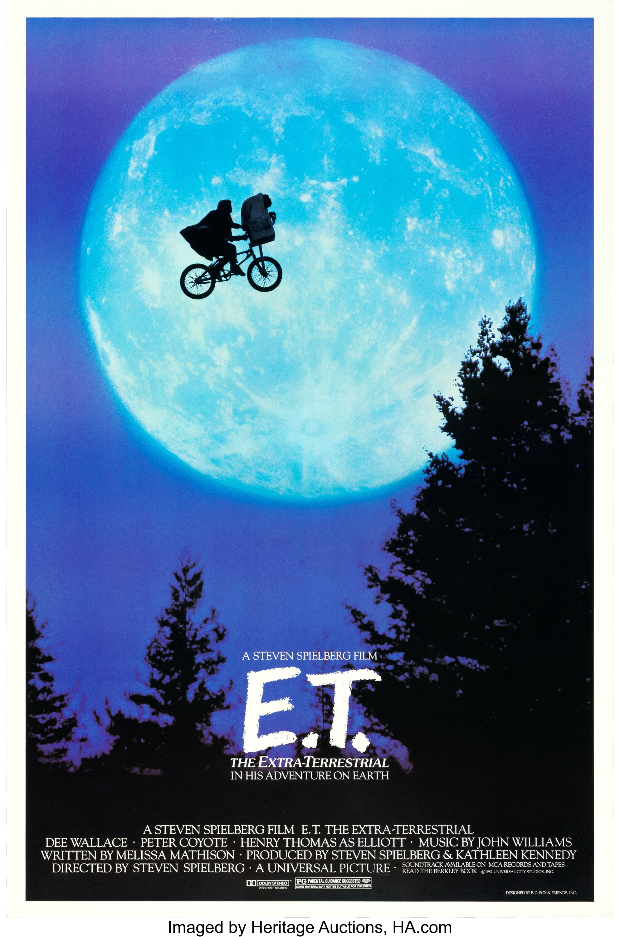 E.T. The Extra-Terrestrial (Universal, 1982). Rolled, Near Mint. | Lot ...