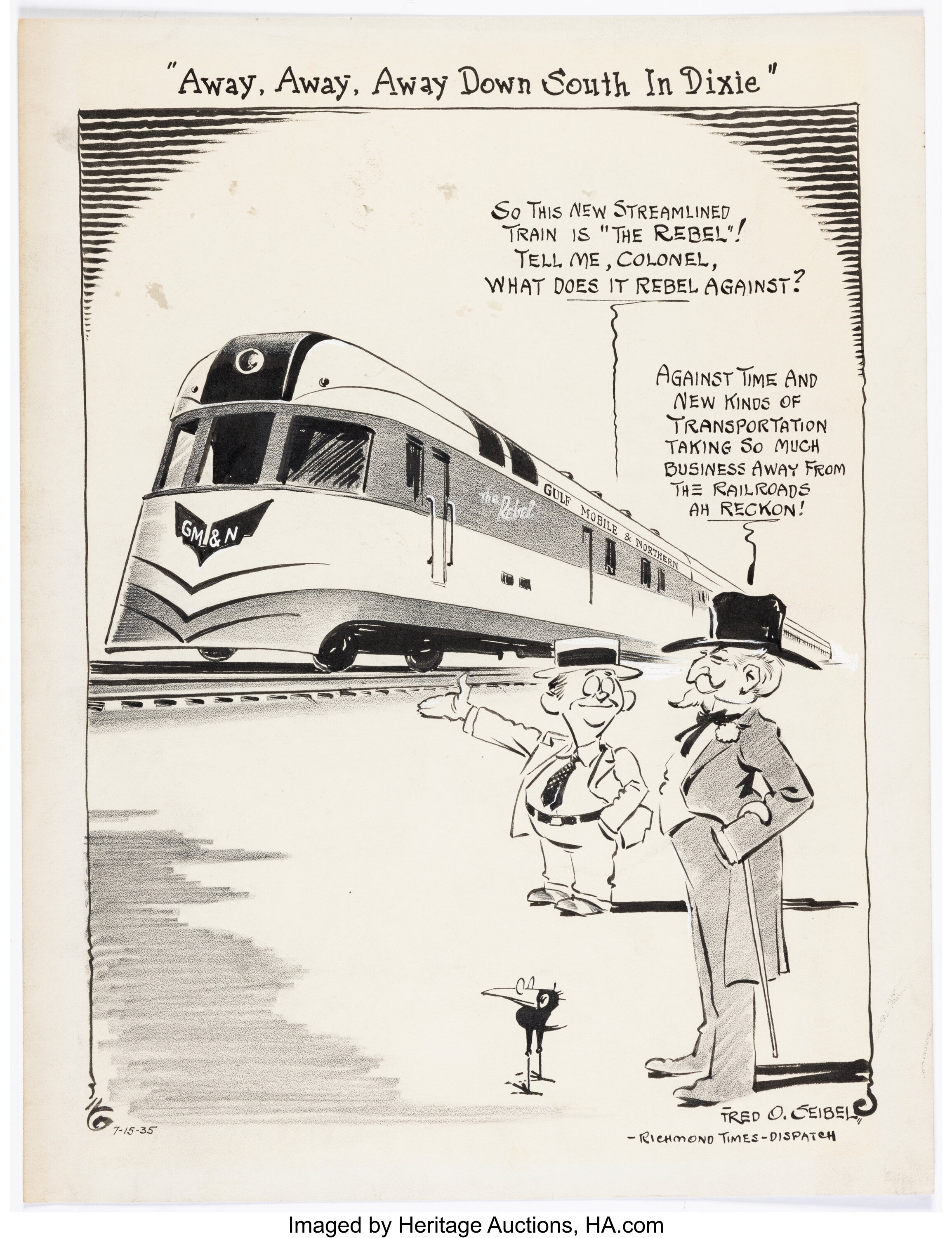Fred Seibel Richmond, Va., Times-Dispatch Editorial Comics Panel | Lot ...
