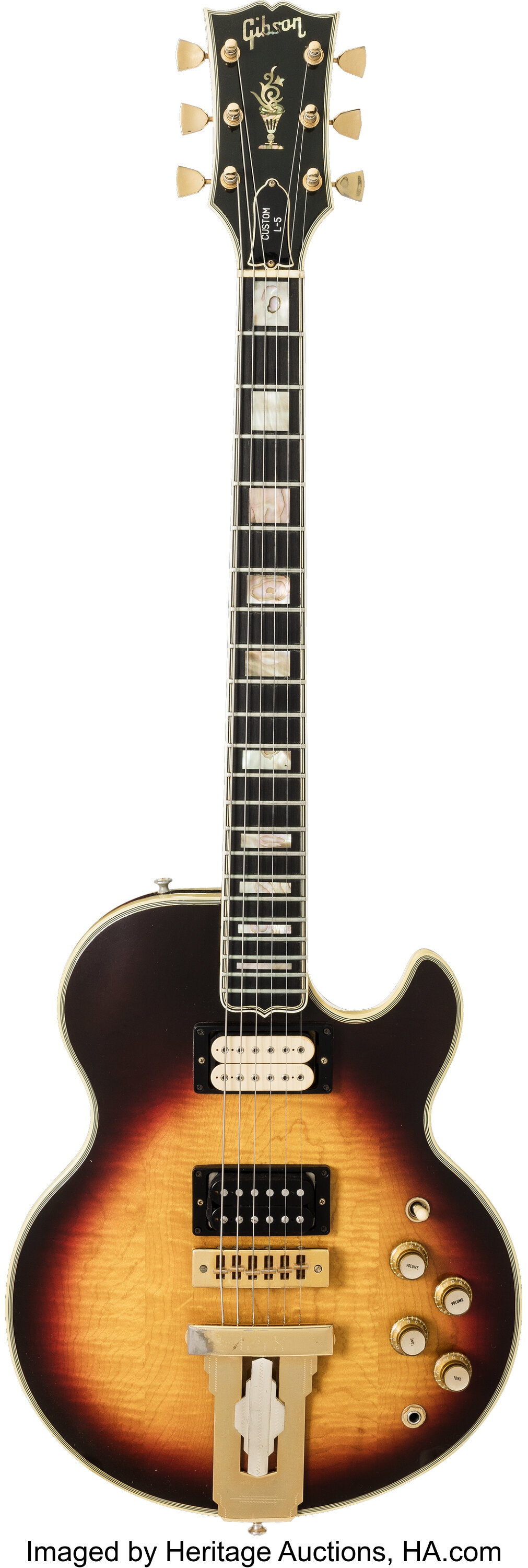 1977 Gibson L5S Sunburst Solid Body Electric Guitar, Serial | Lot ...