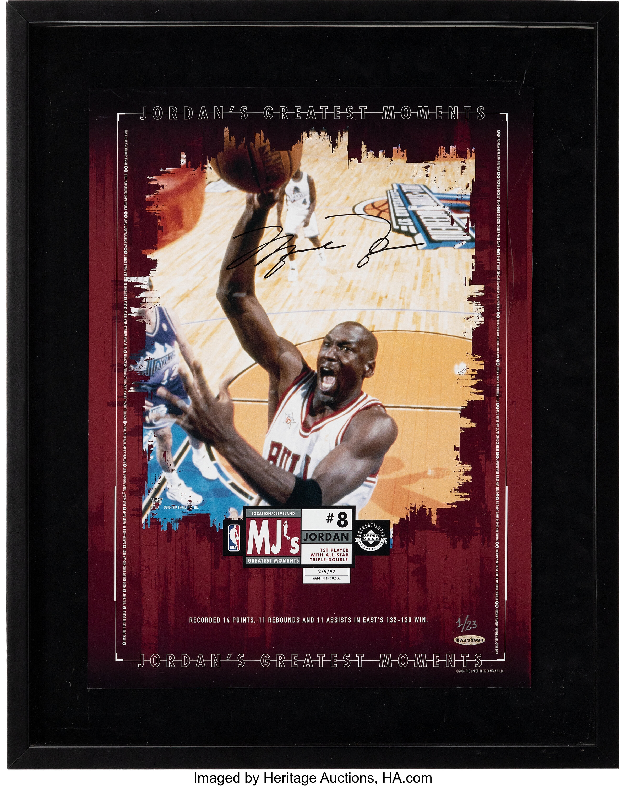 2004 Michael Jordan Career Moments Signed UDA Photograph Display. | Lot ...