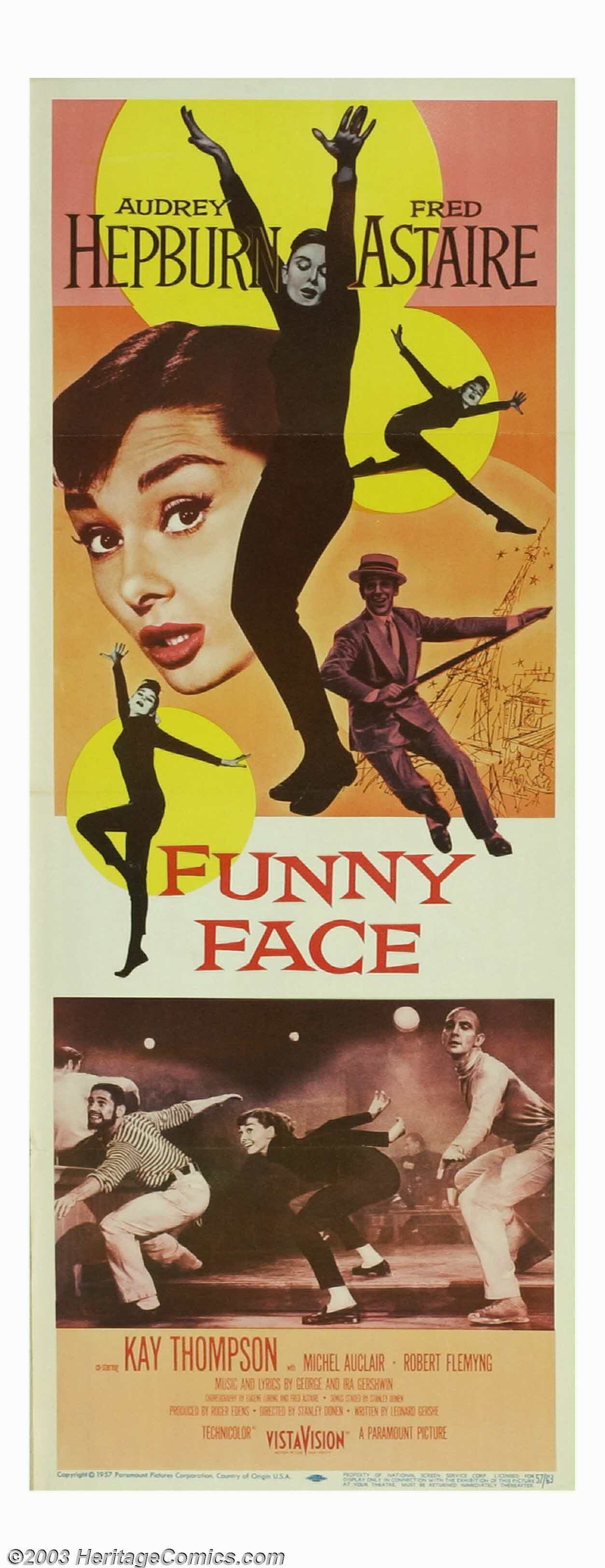 Funny Face (Paramount, 1957). Insert (14" X 36"). Audrey Hepburn is ...