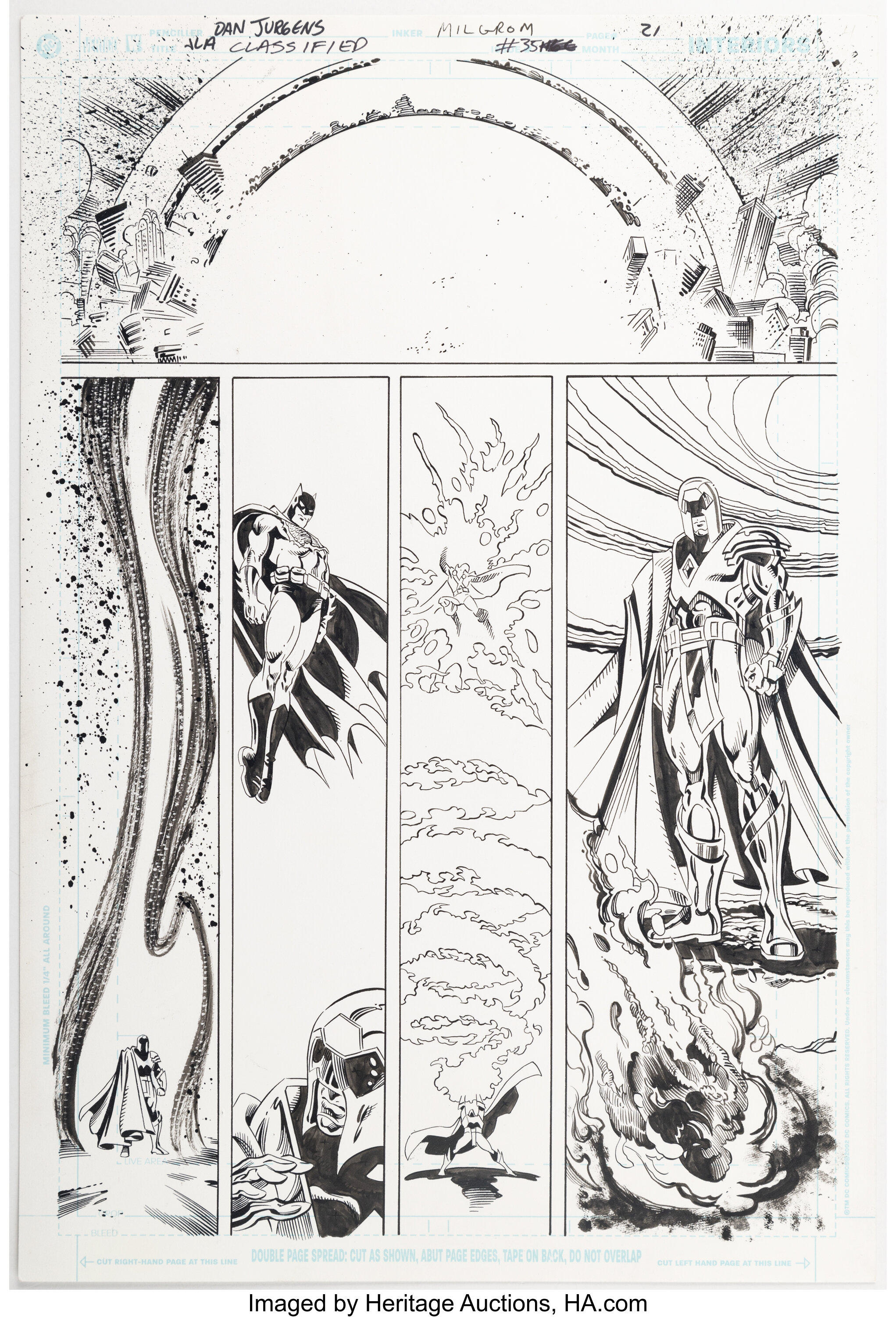 Dan Jurgens and Al Milgrom JLA: Classified #35 Story Page 21 | Lot ...