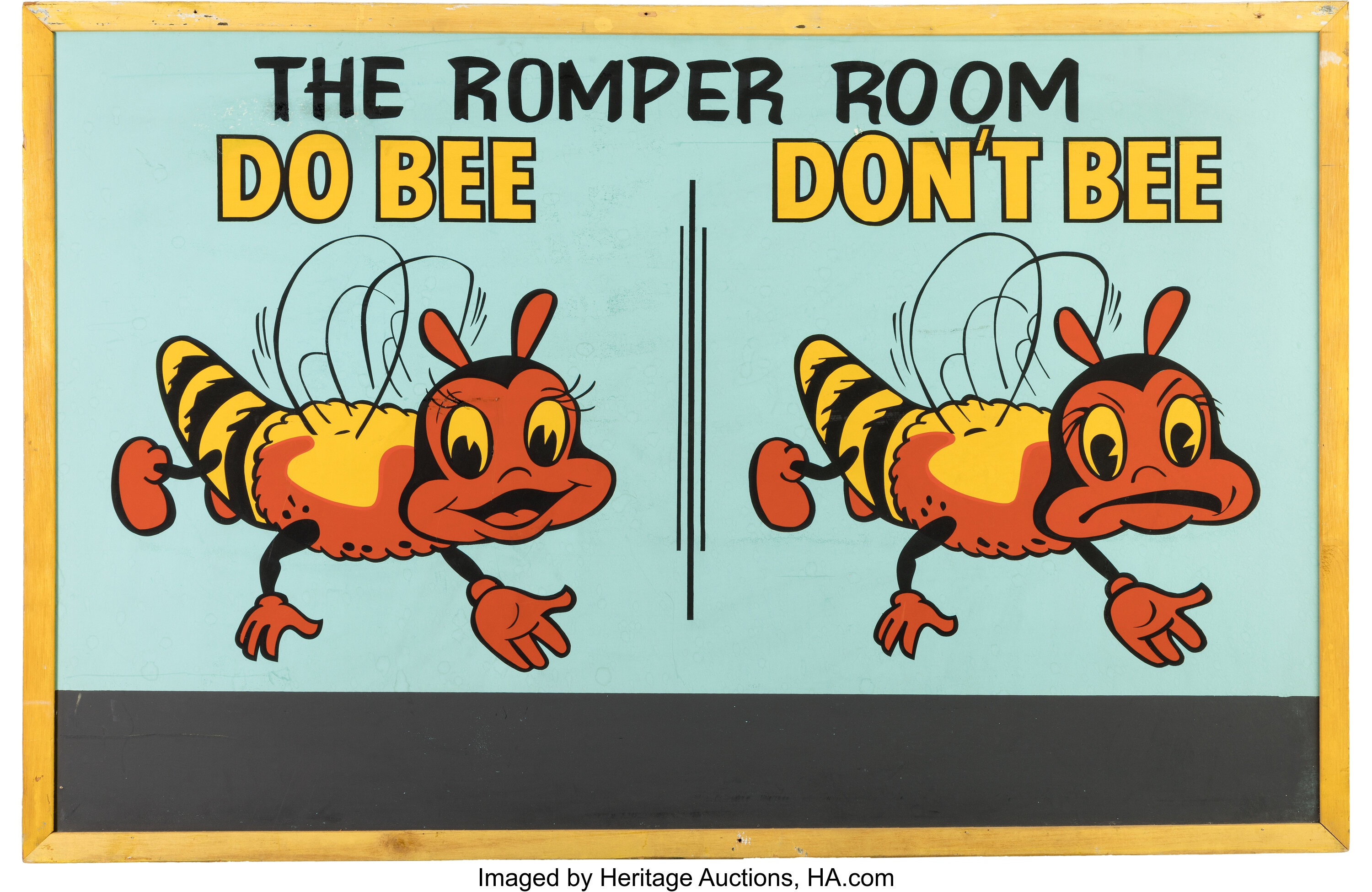 Original Logo Blackboard Sign from Romper Room (Claster TV, | Lot ...