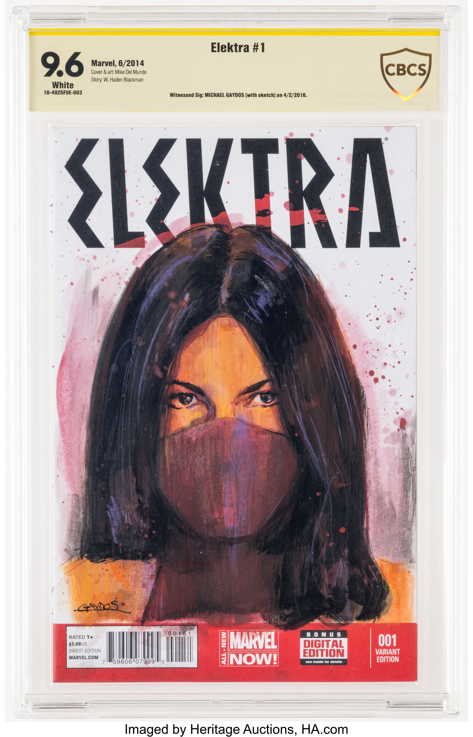 Michael Gaydos Elektra #1 Blank Sketch Cover Original Art - | Lot ...