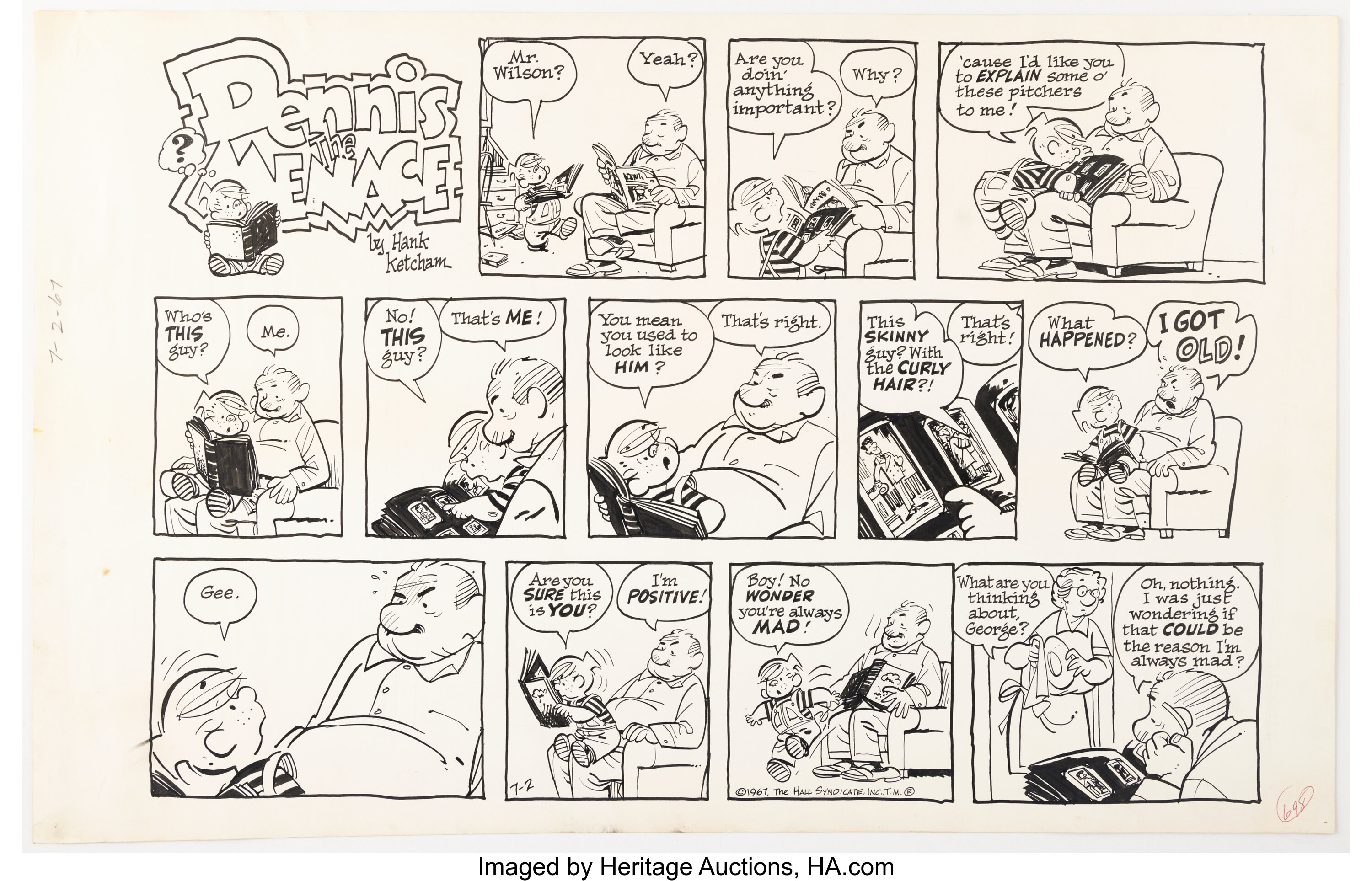 Hank Ketcham Dennis the Menace Sunday Comic Strip Original Art | Lot ...