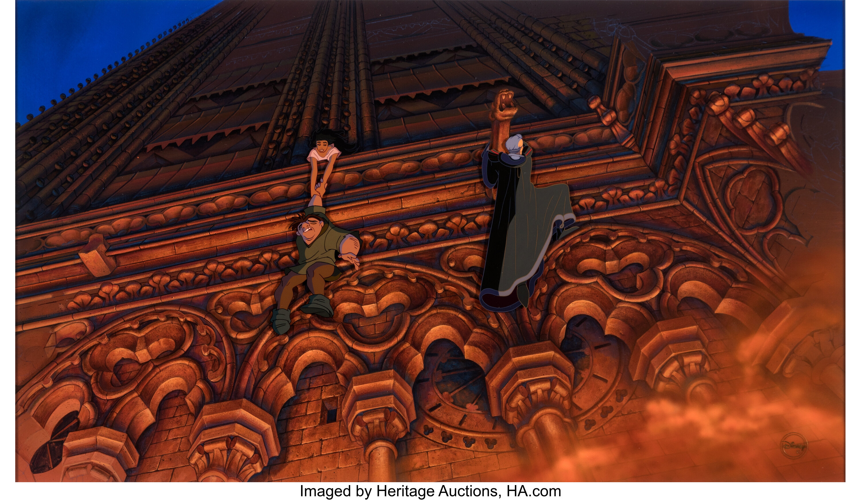 The Hunchback of Notre Dame Esmeralda, Quasimodo, and Claude Frollo ...