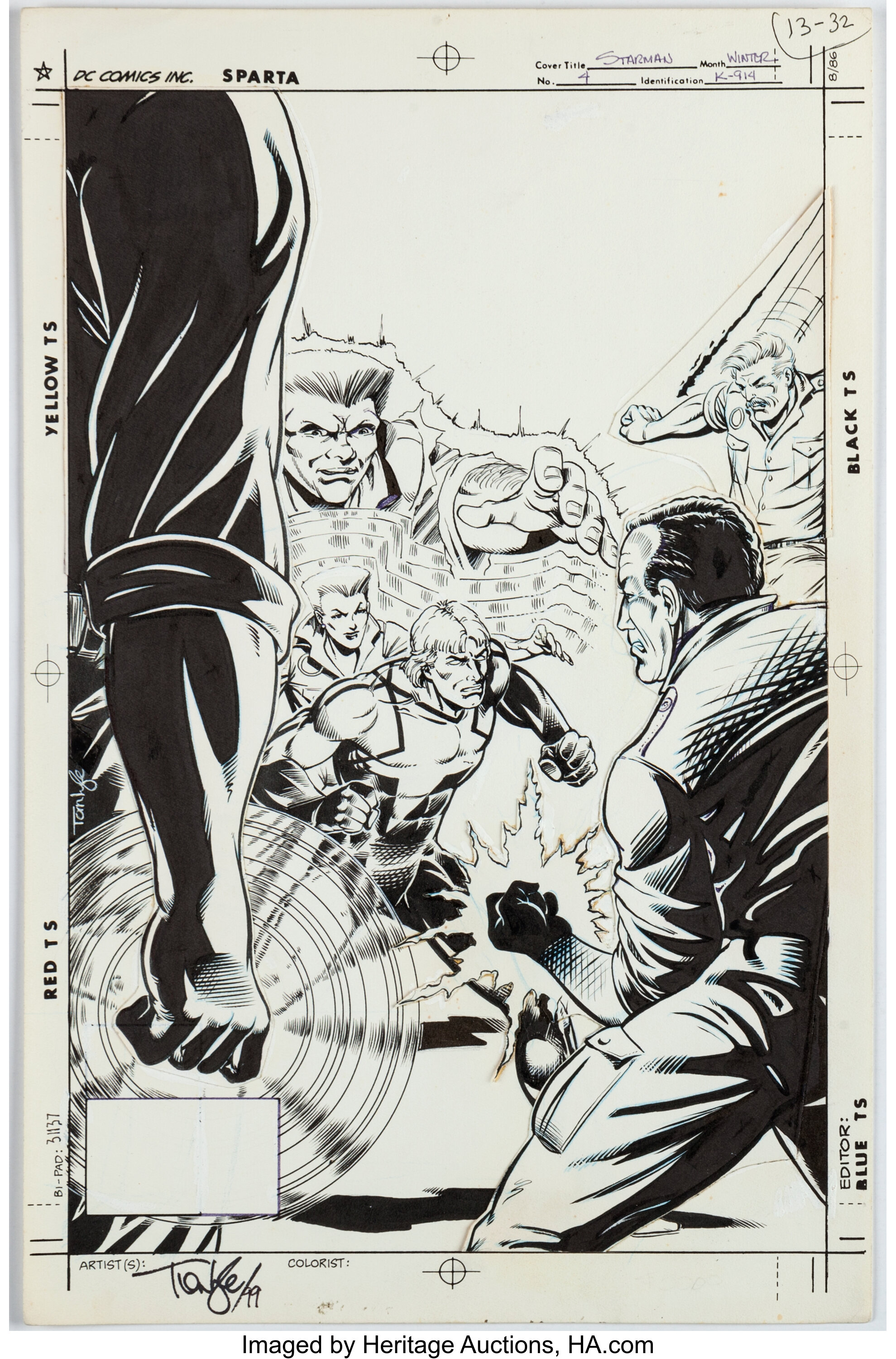 Tom Lyle Starman #4 Cover Original Art (DC, 1988).... Original | Lot ...