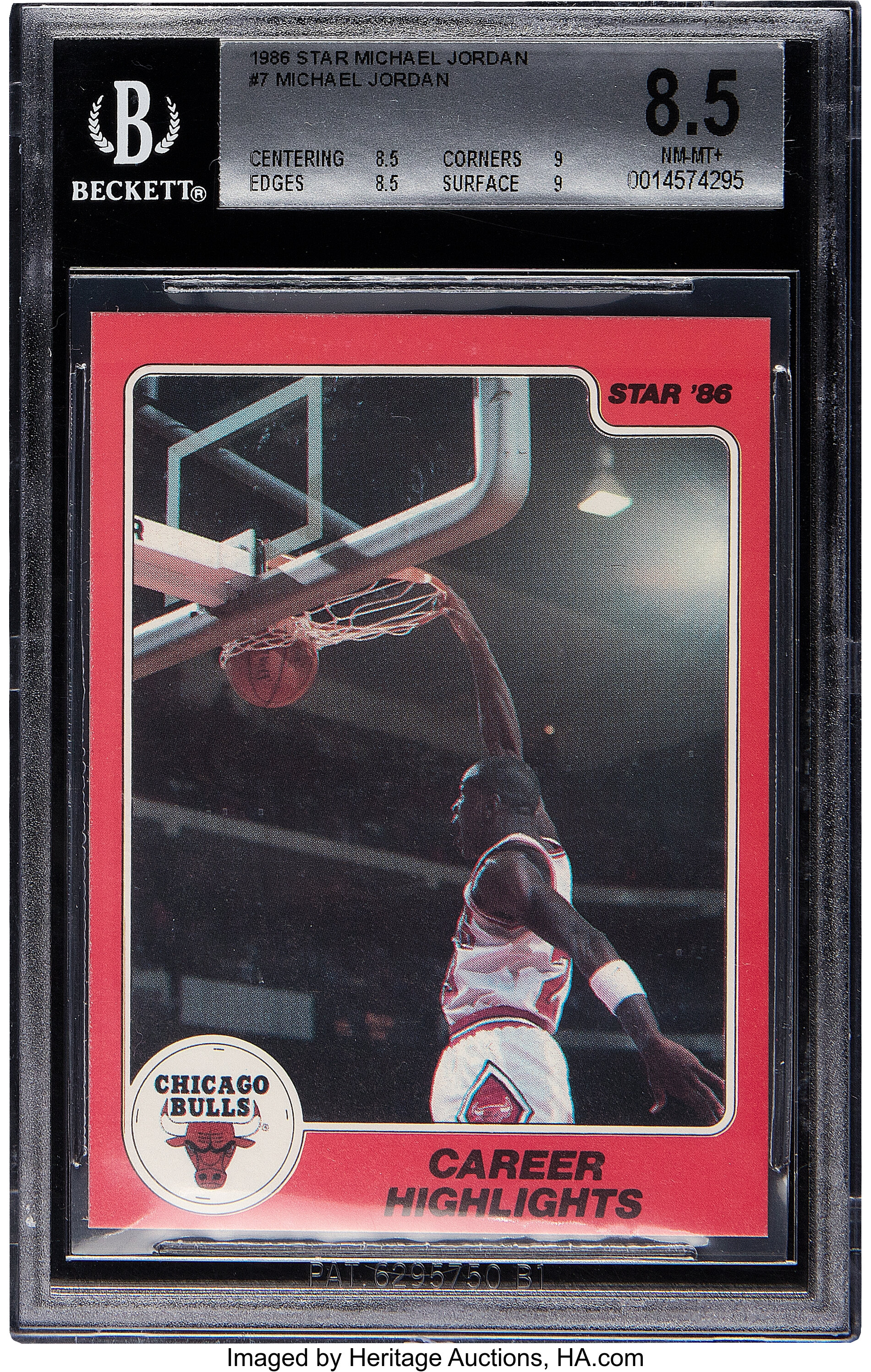 1986 Star Co. Michael Jordan "Career Highlights" #7 BGS NM-MT+ | Lot ...