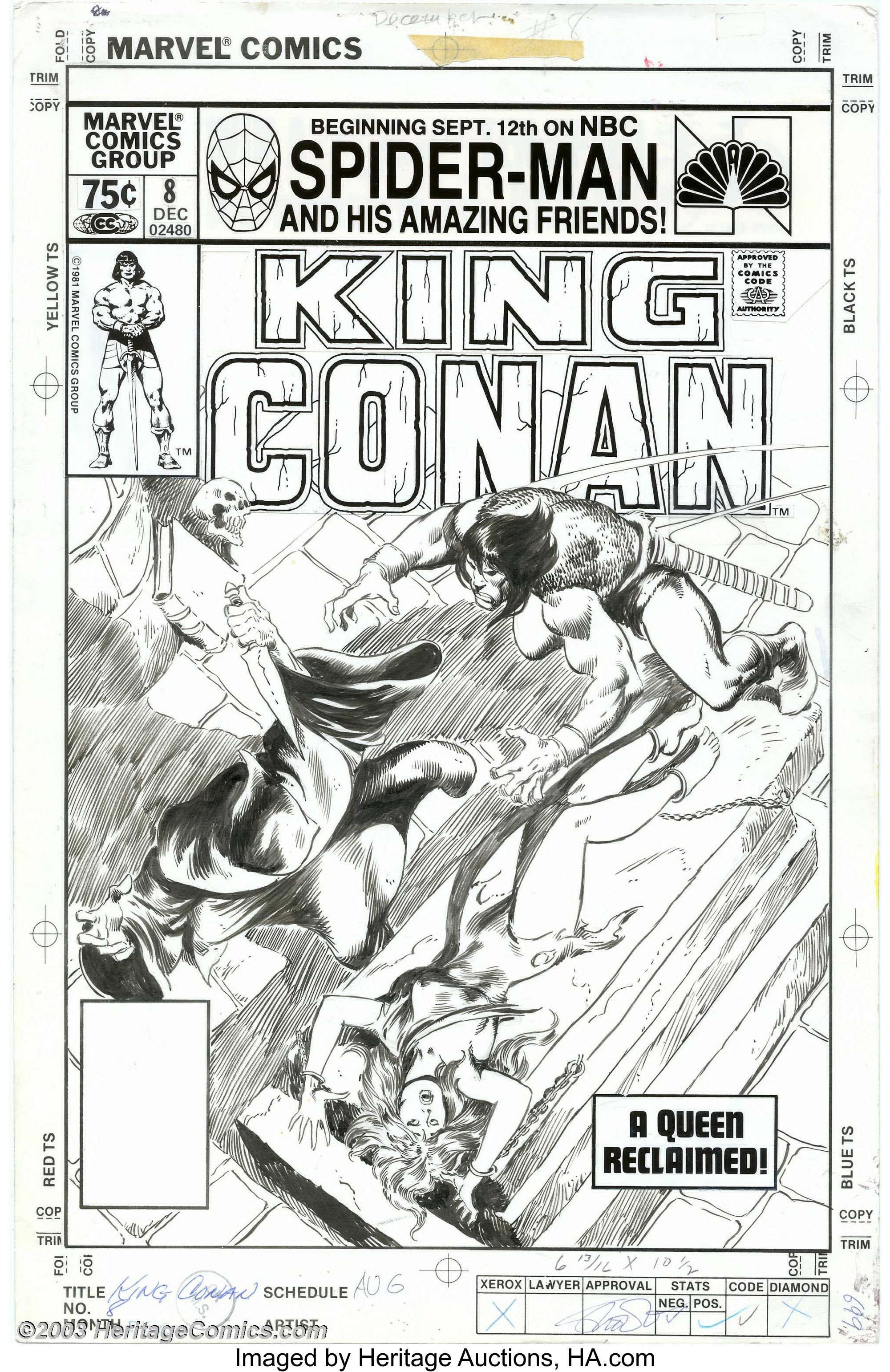 John Buscema - Original Cover Art for King Conan #8 (Marvel, 1981 ...