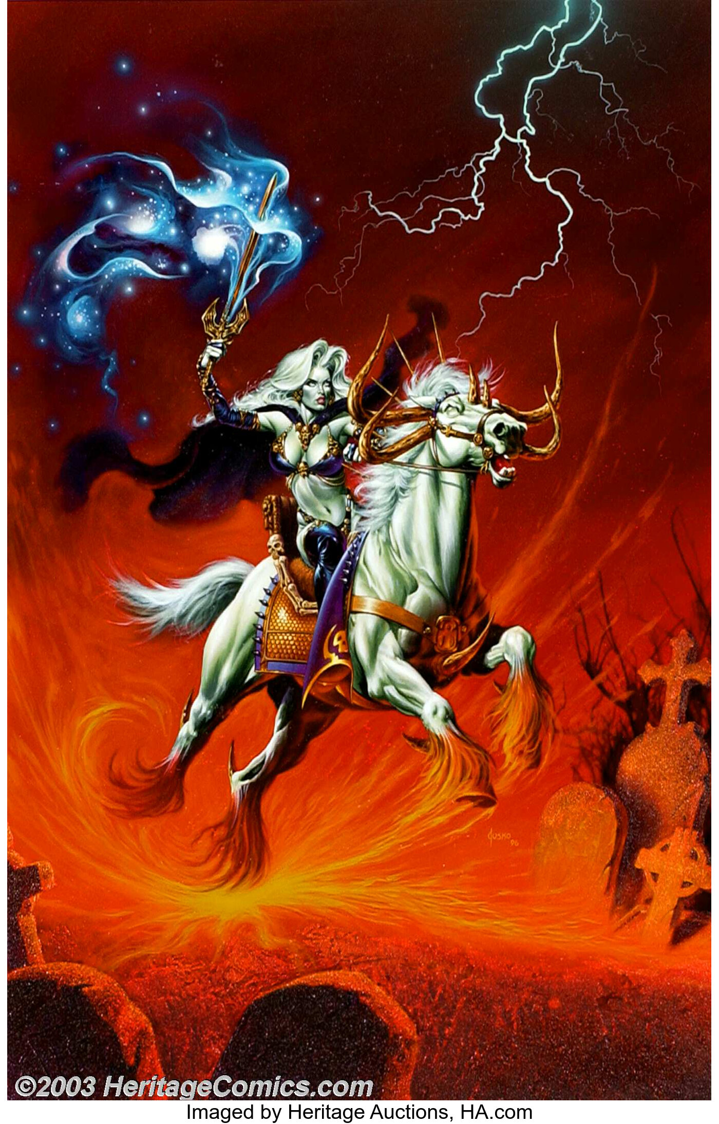 Joe Jusko - Original Cover Art for Lady Death and the Women of | Lot ...
