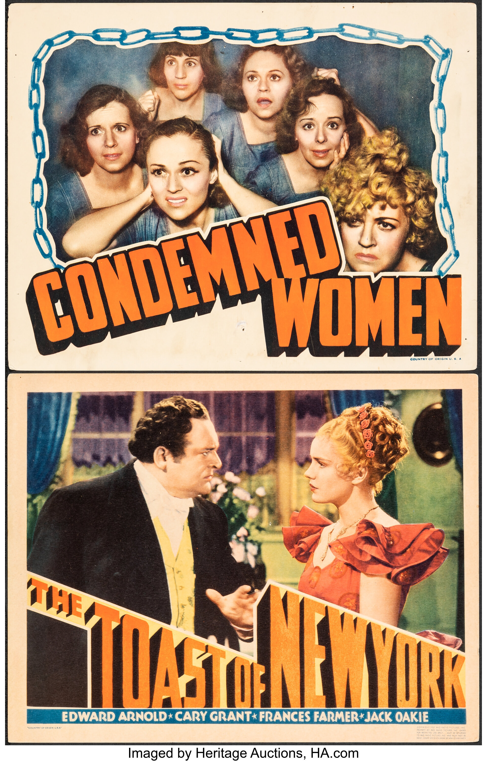 Condemned Women & Other Lot (RKO, 1938). Very Fine-. Lobby Cards | Lot ...