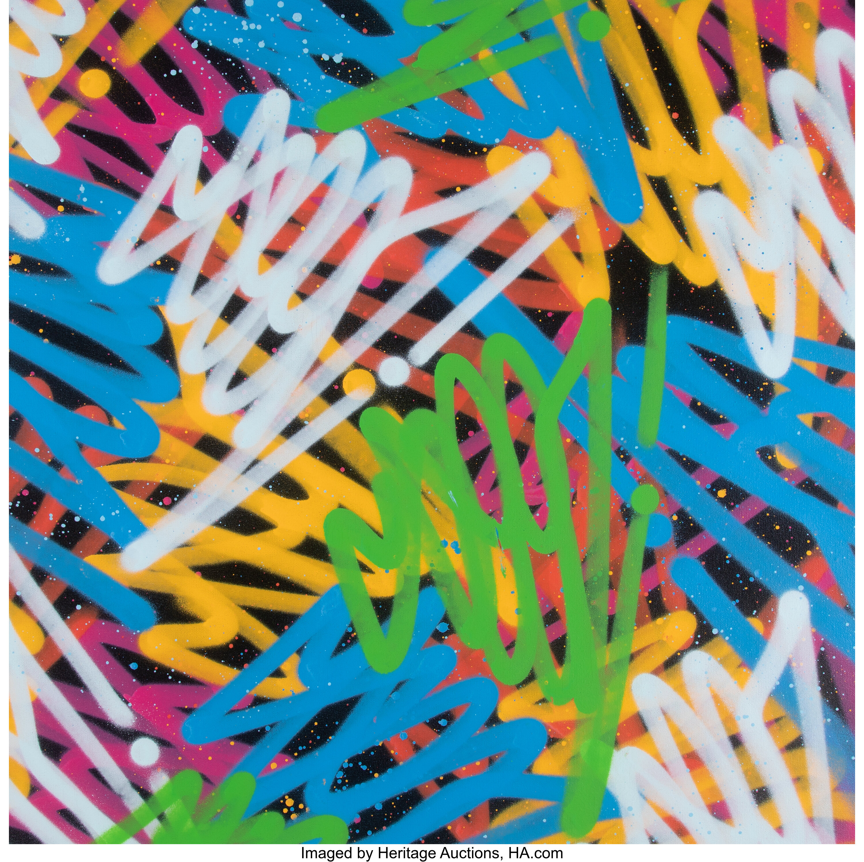 Seen UA (b. 1961). Untitled, 2019. Spray paint and acrylic on | Lot ...