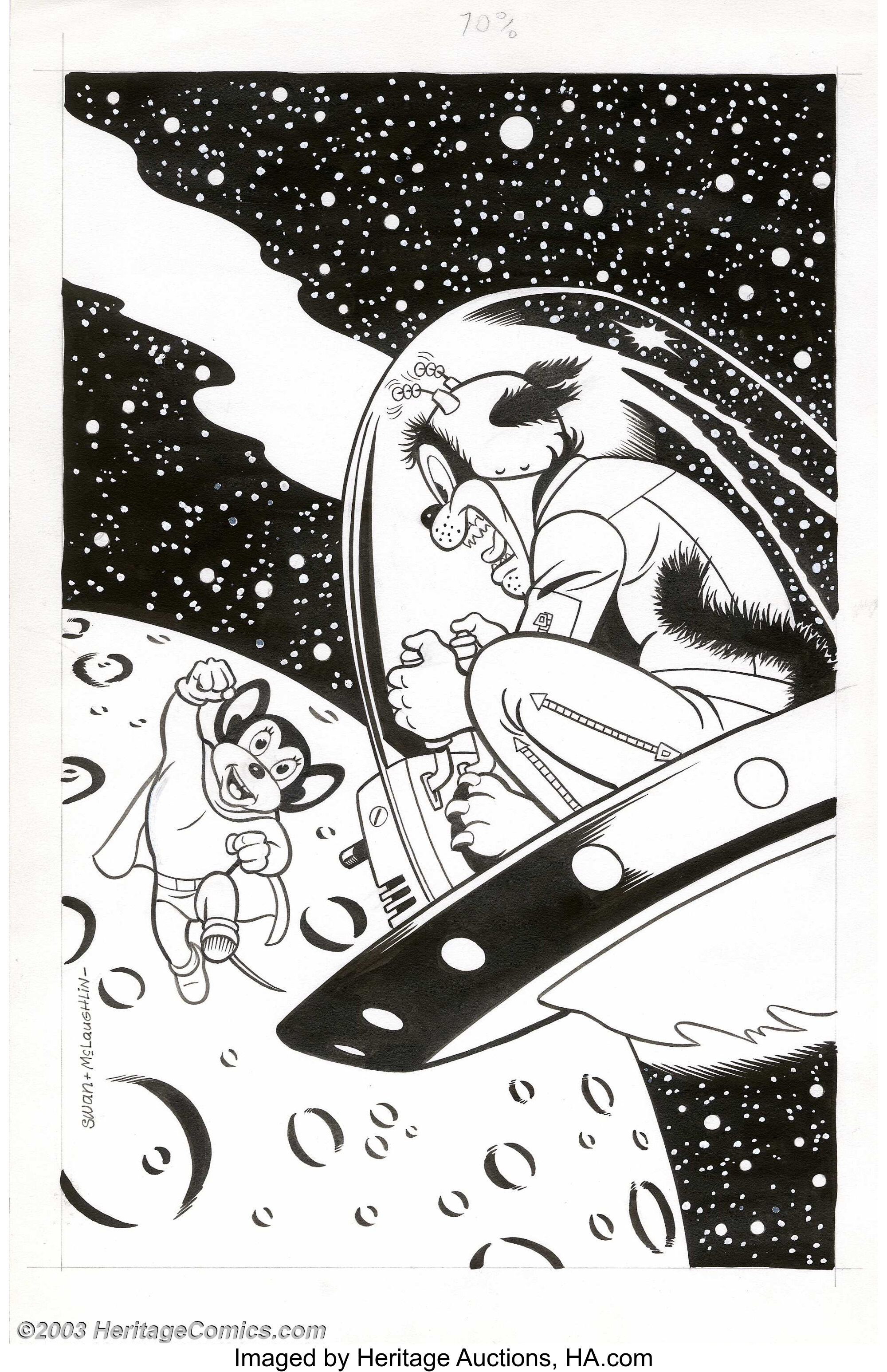 Curt Swan and Frank McLaughlin - Original Cover Art for Mighty Mouse ...