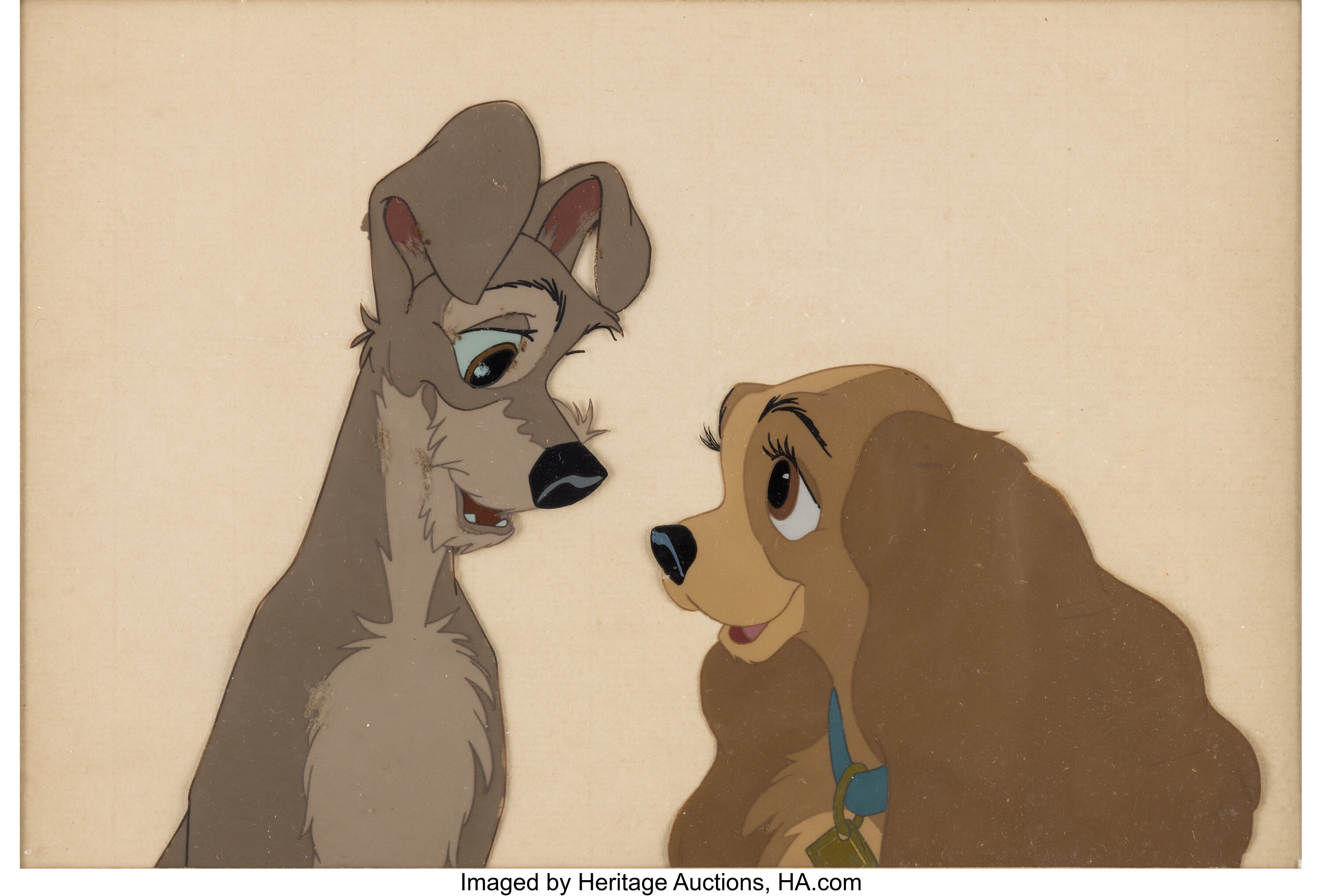 Lady and the Tramp "Bella Notte" Tramp and Lady Production Cel | Lot ...