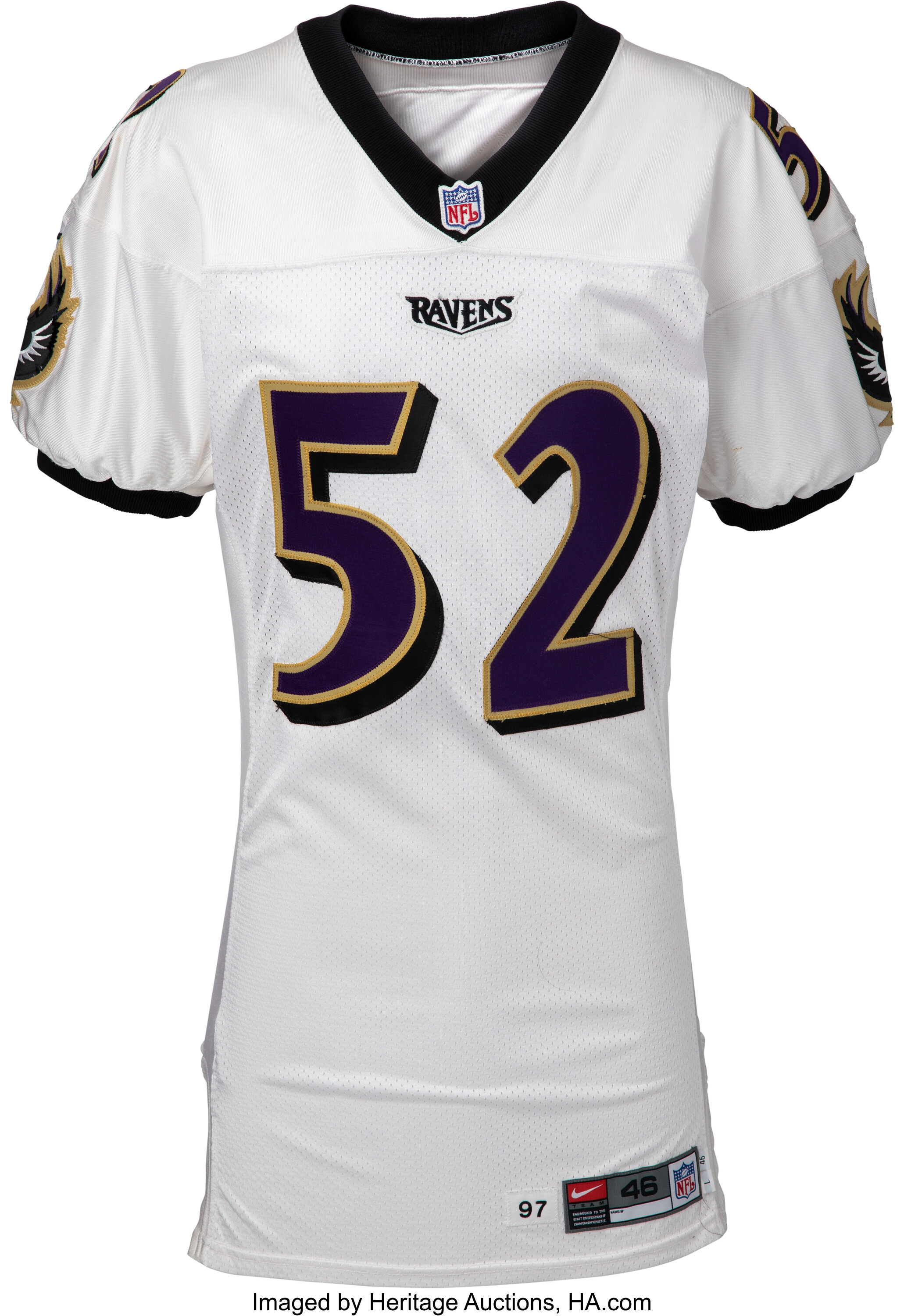 1997-98 Ray Lewis Game Issued & Signed Baltimore Ravens Jersey ...