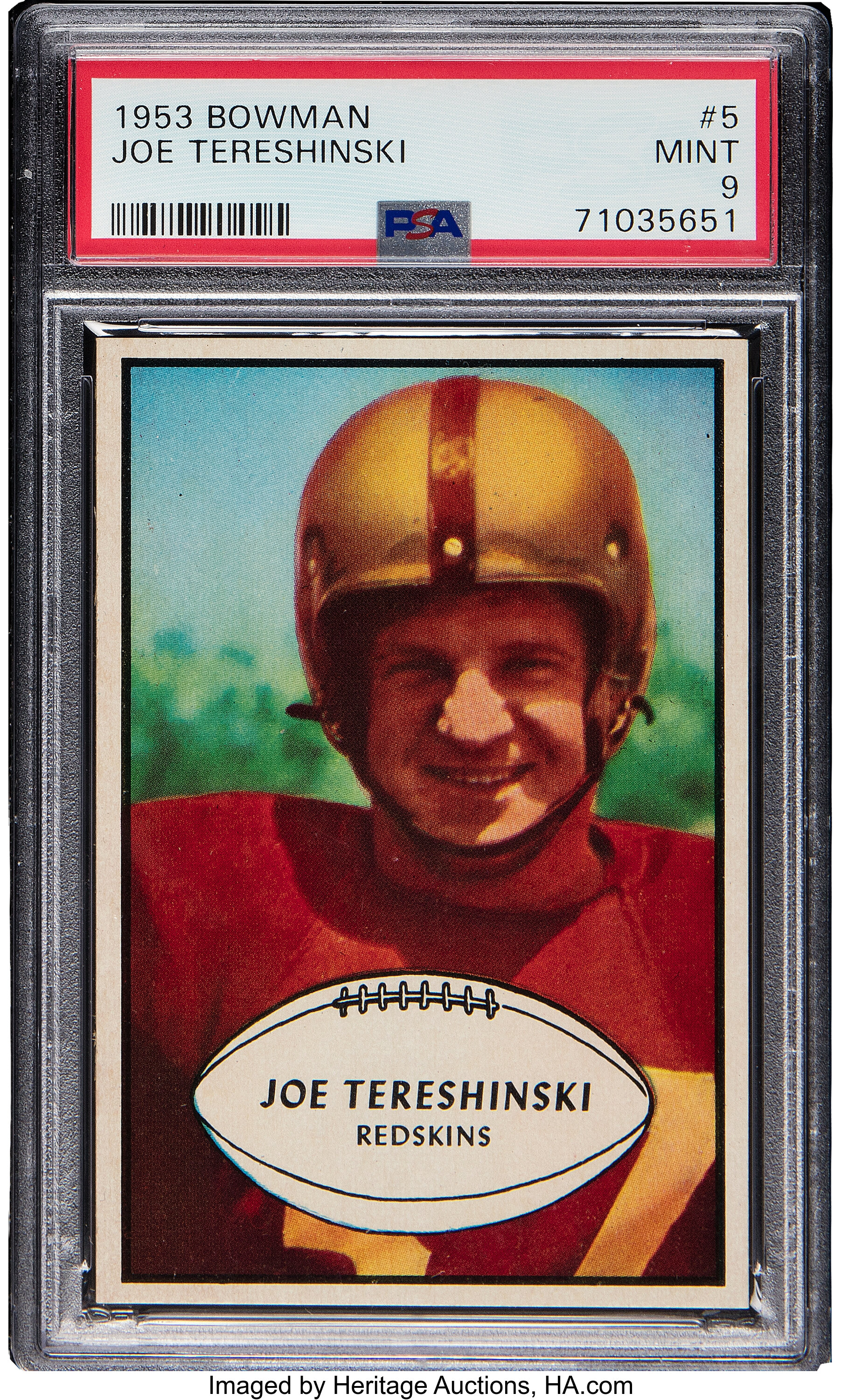 1953 Bowman Joe Tereshinski #5 PSA Mint 9 - Pop Two, None | Lot #51180 ...