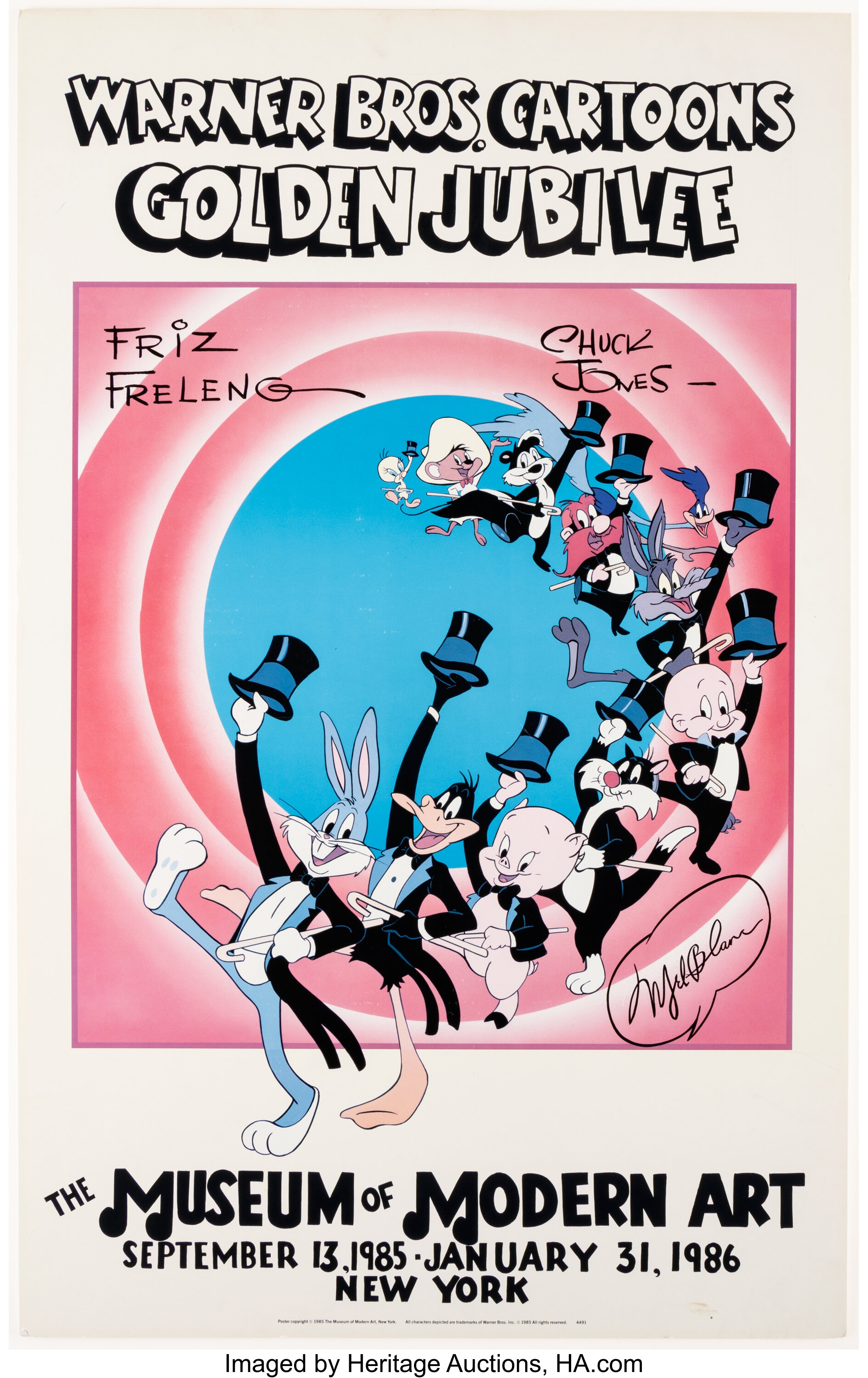 "Warner Bros. Cartoons Golden Jubilee" Museum of Modern Art Event | Lot ...