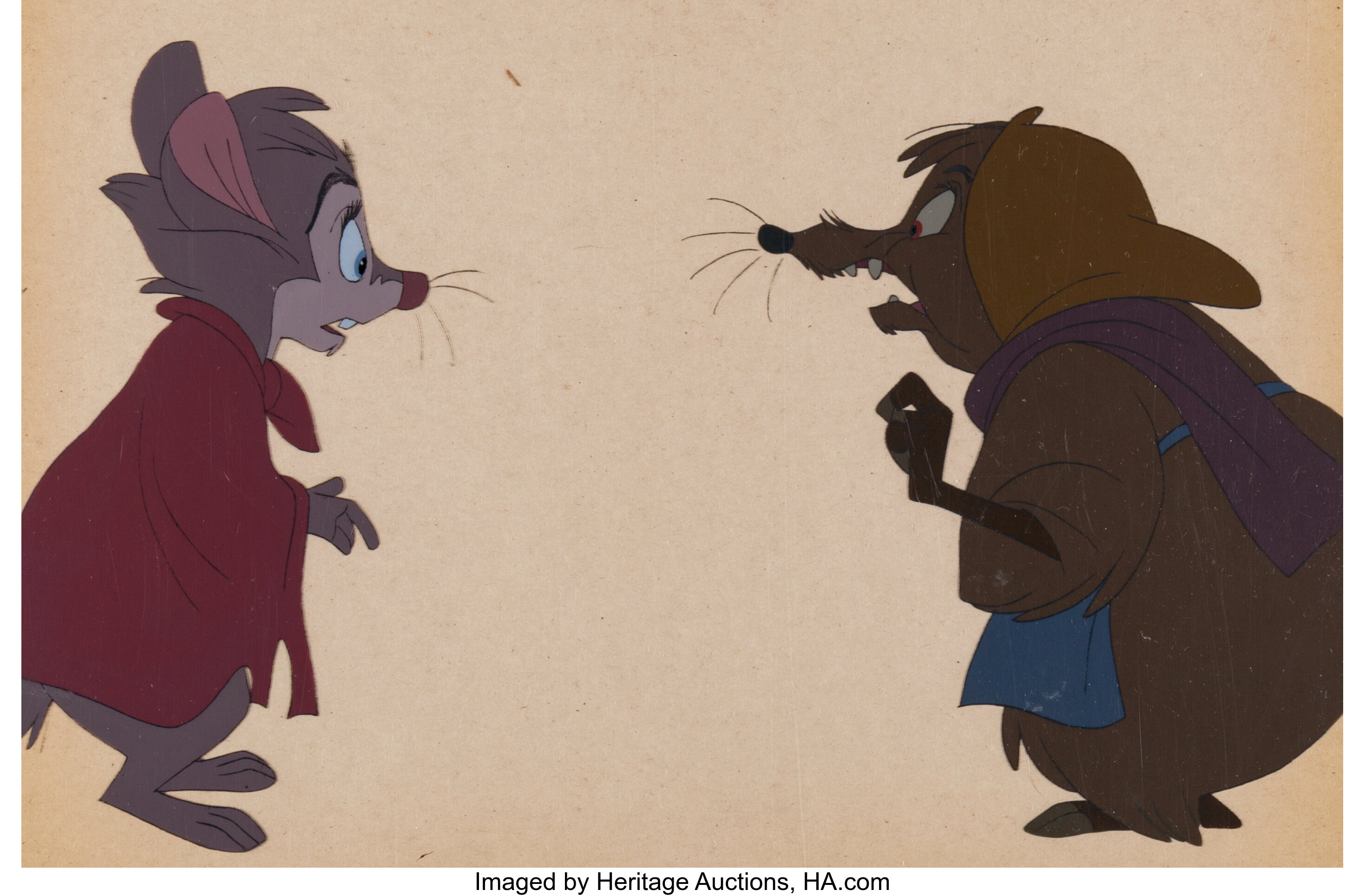 The Secret of NIMH Mrs. Brisby and Auntie Shrew Production Cels | Lot ...