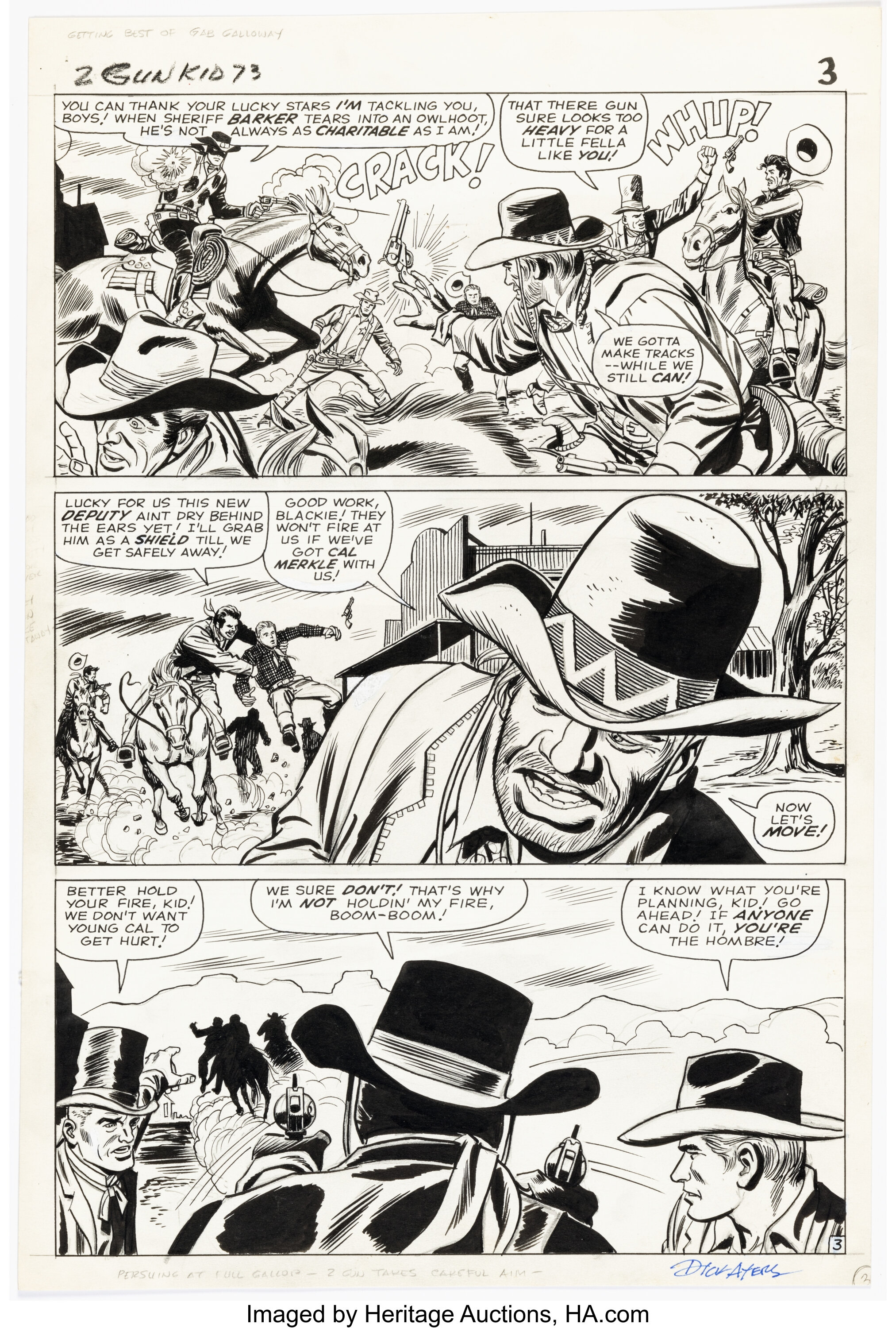 Dick Ayers and Frank Giacoia Two-Gun Kid #73 Story Page 3 Original ...