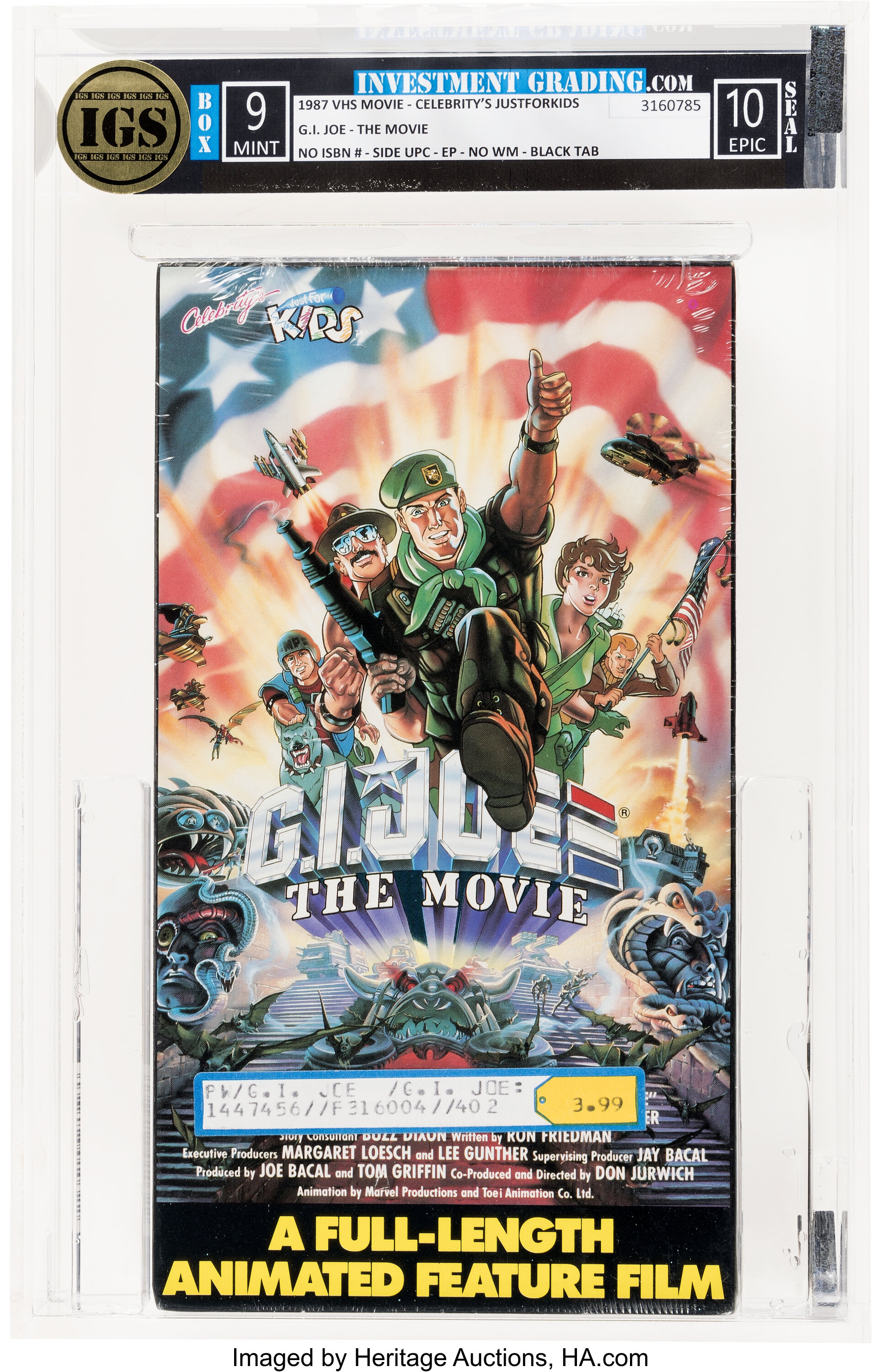 G.I. Joe: The Movie VHS 1987 - IGS Box 9 Mint and Seal 10 Epic, | Lot ...