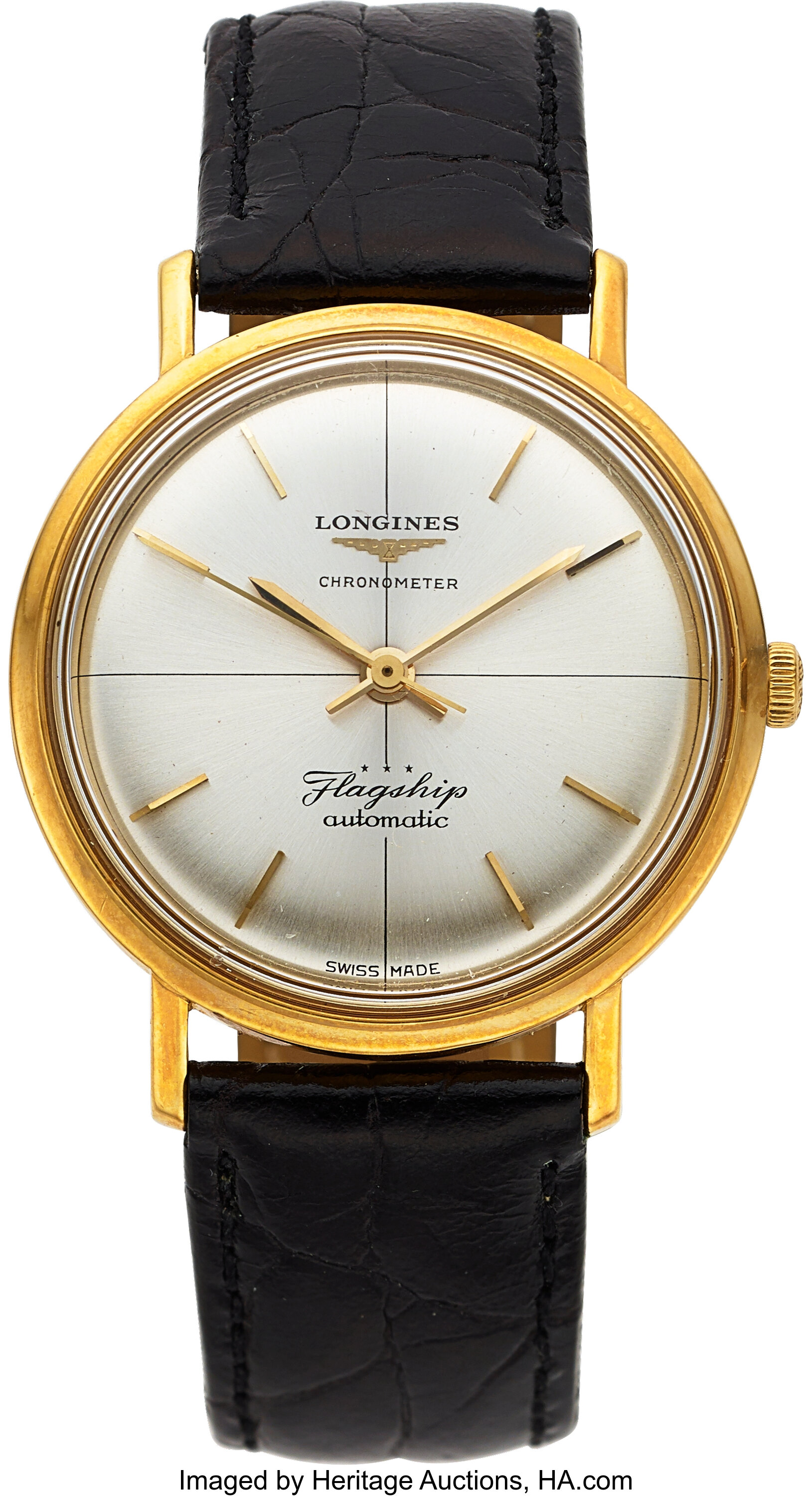 Longines "Flagship", 18k Yellow Gold Ref. 3404 Circa 1960's. ... | Lot ...