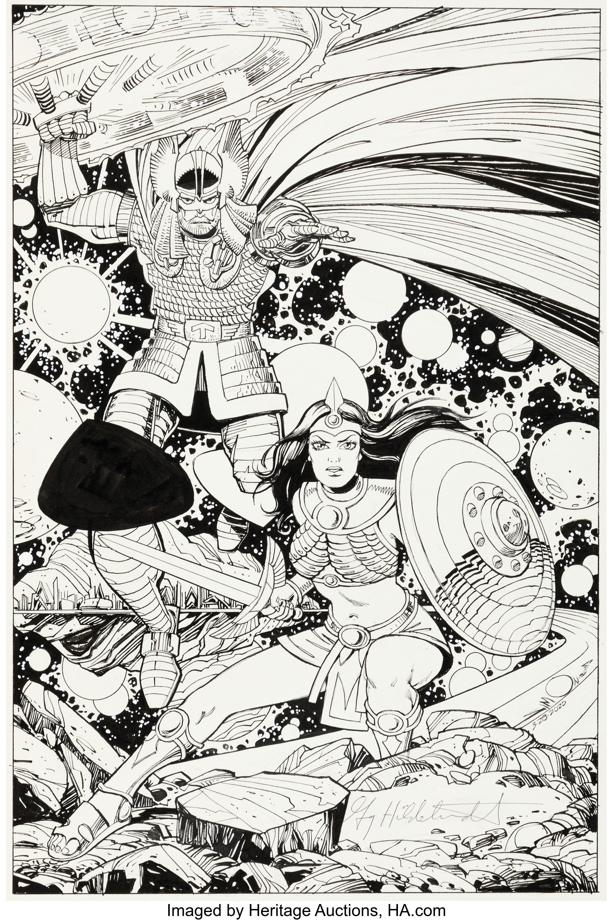 Walt Simonson and Greg Hildebrandt - Thor and Zyra Specialty | Lot ...