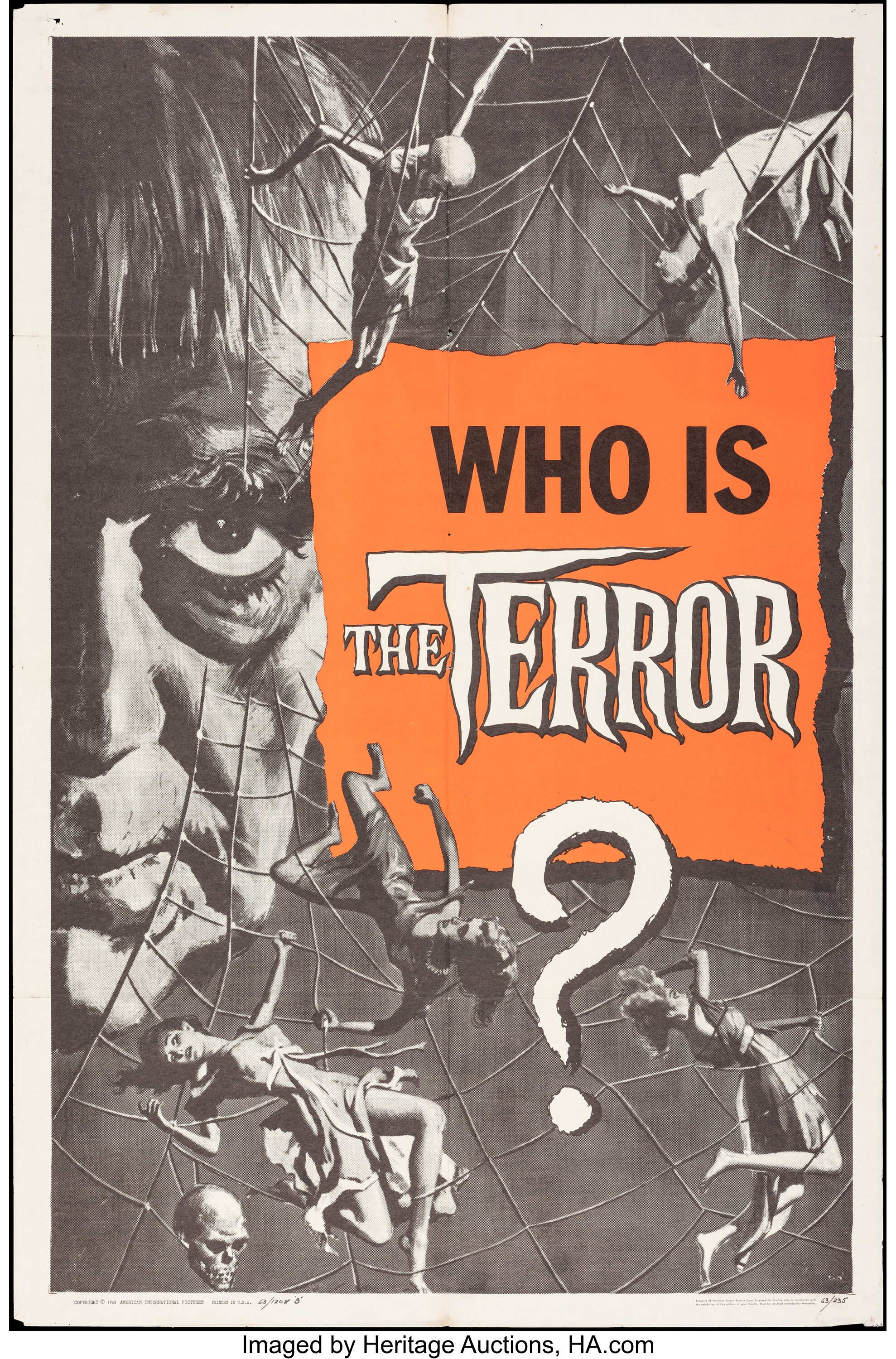 The Terror (American International, 1963). Folded, Very Fine-. One ...