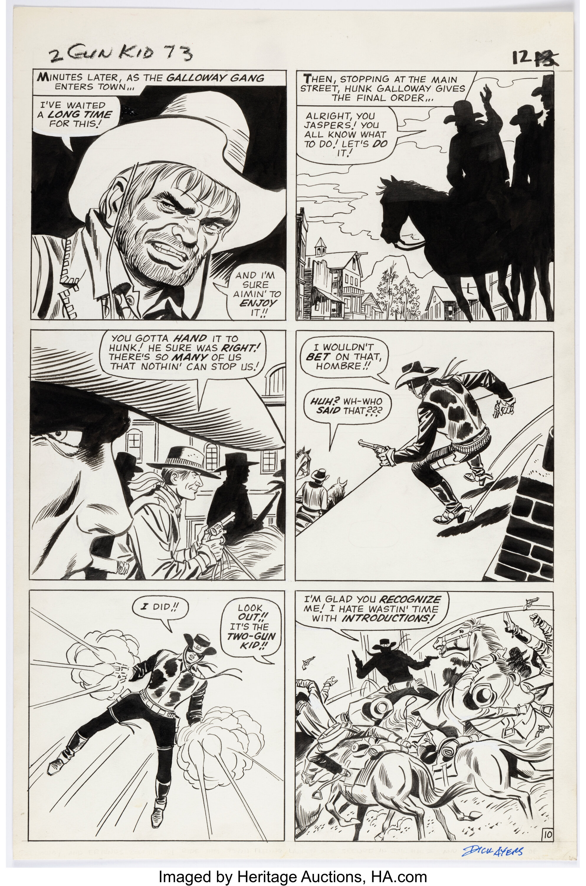 Dick Ayers and Frank Giacoia Two-Gun Kid #73 Story Page 10 Original ...