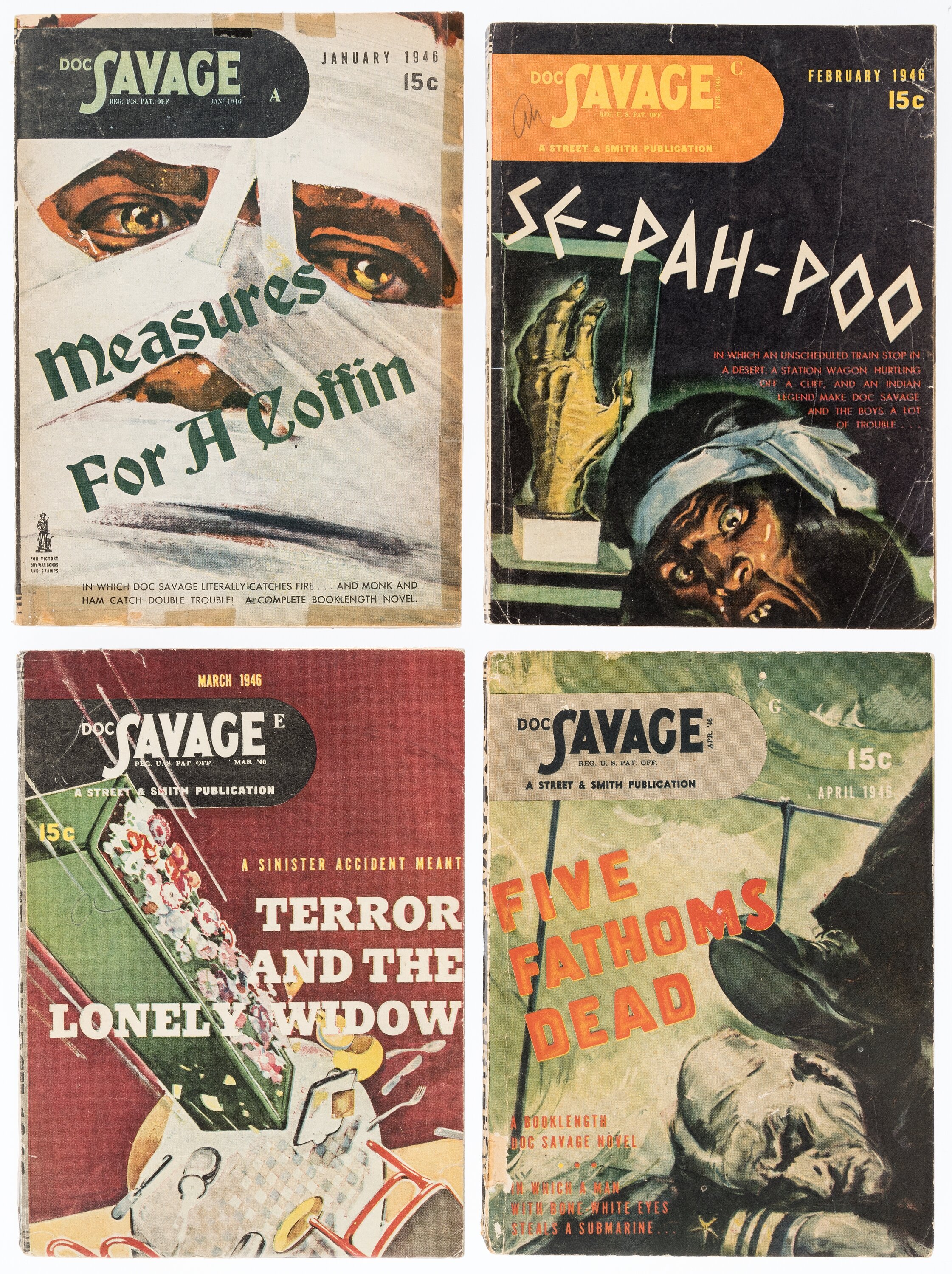 Doc Savage Group of 4 (Street & Smith,1946) Condition: Average | Lot ...