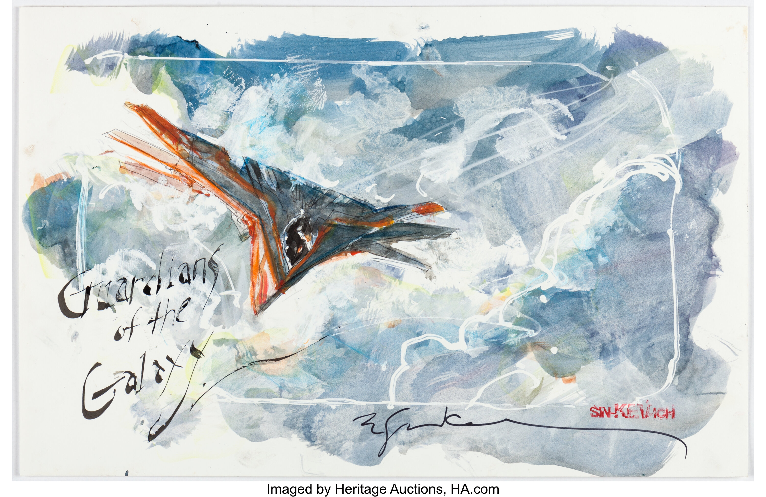 Bill Sienkiewicz - Guardians of the Galaxy Specialty Illustration | Lot ...