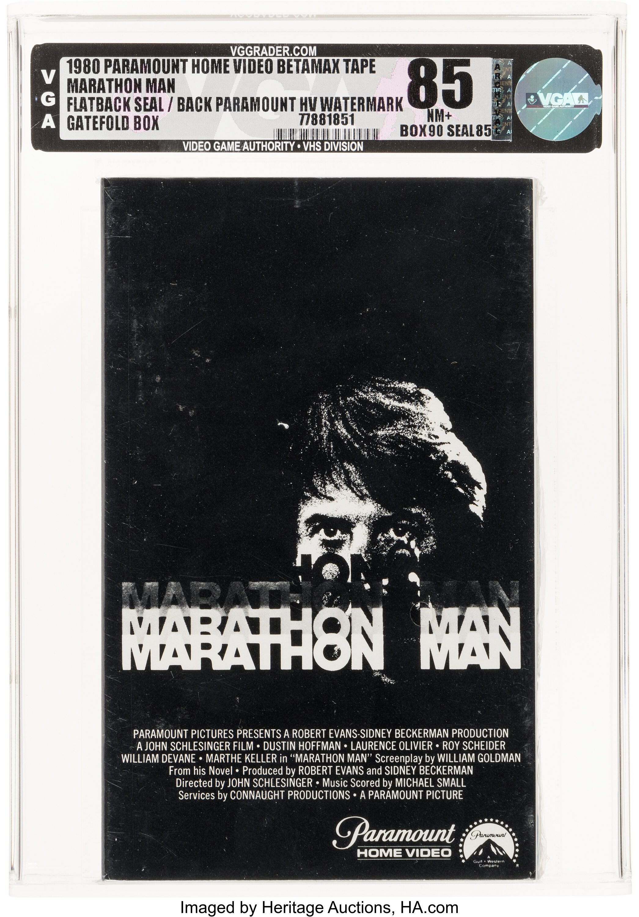 Marathon Man VHS 1980 - VGA 85 NM+, Gatefold Box, Flatback Seal, | Lot ...