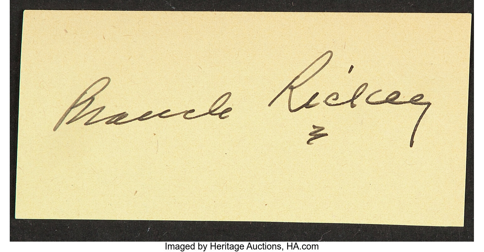 1940's Branch Rickey Signed Cut Signature.... Baseball Collectibles ...