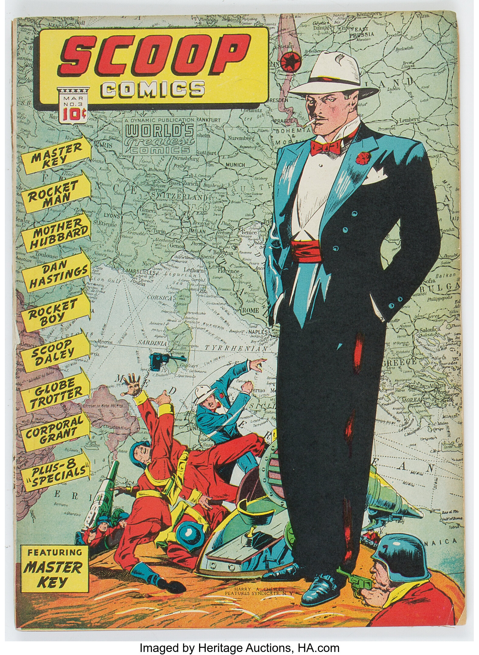 Scoop Comics #3 (Chesler, 1942) Condition: Apparent GD/VG.... | Lot ...