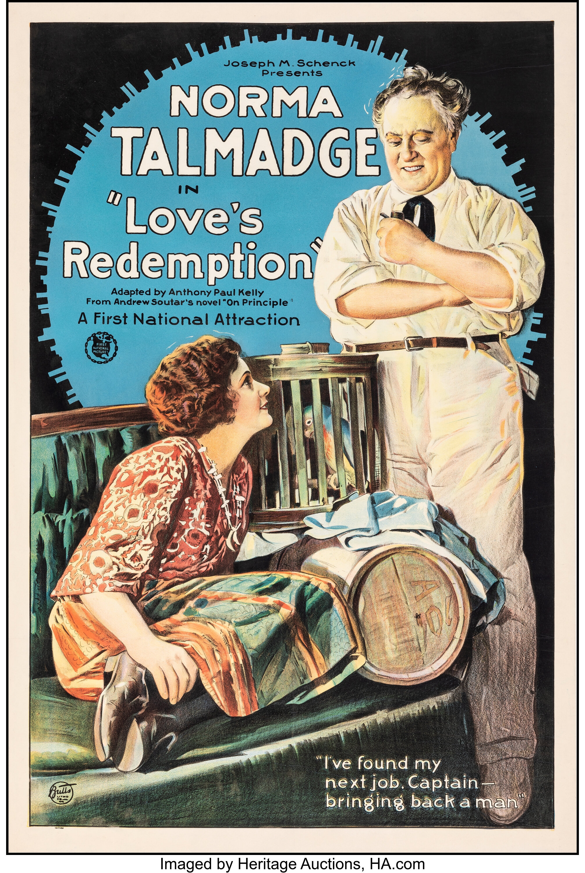 Love's Redemption (First National, 1921). Very Fine on Linen. One | Lot ...