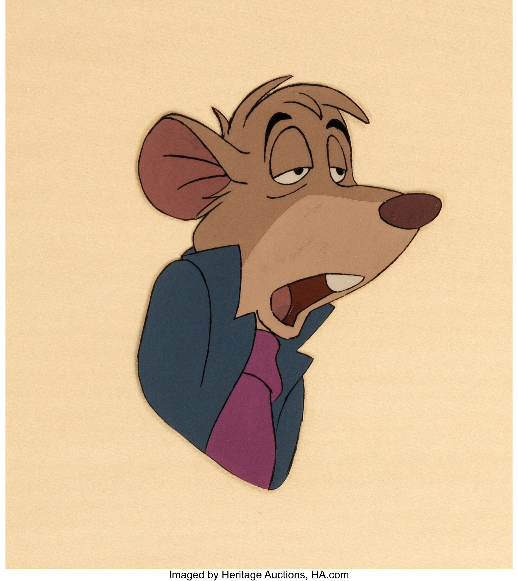 The Great Mouse Detective Basil Production Cel (Walt Disney, 1986 ...
