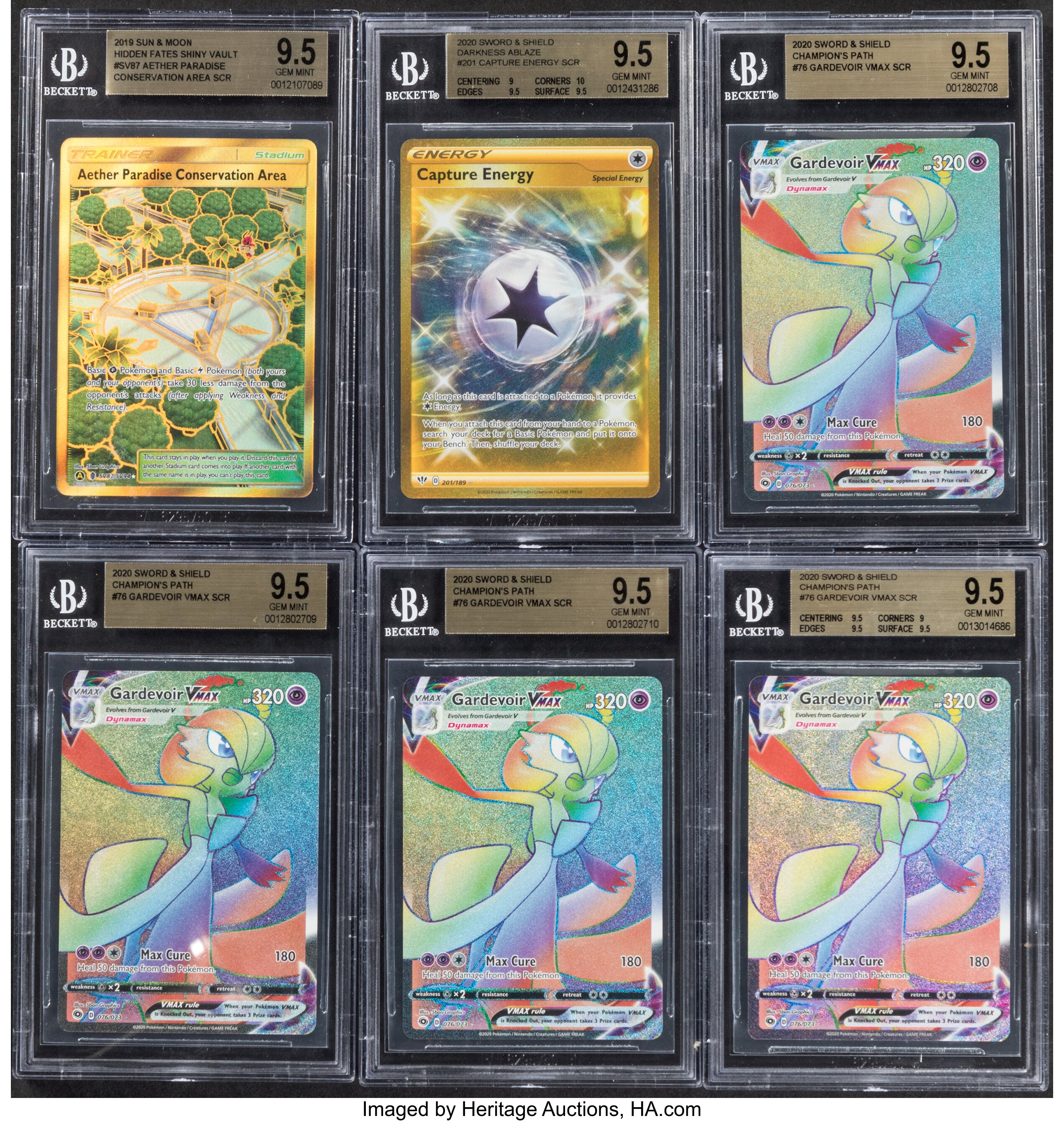 Pokemon Various Sets Group of 6 BGS Trading Card Game Graded (The | Lot ...