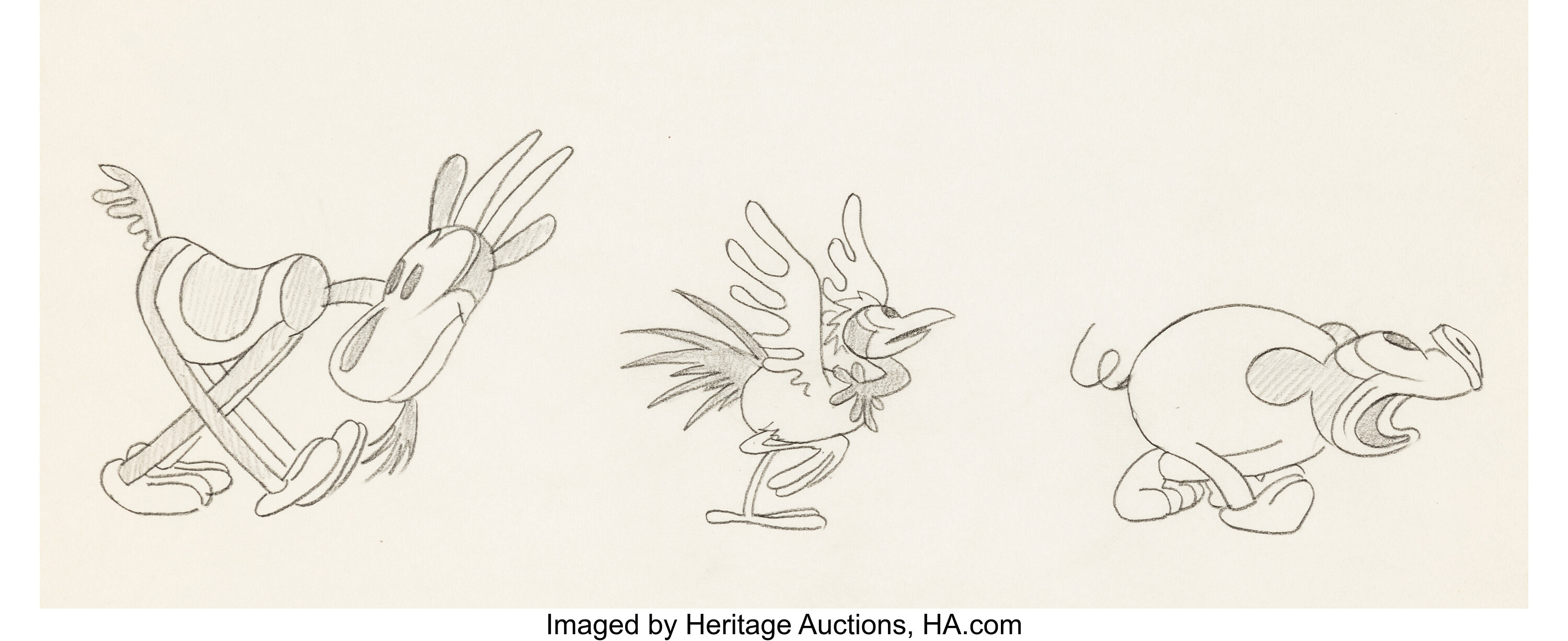 The Plowboy Farm Animals Animation Drawing (Walt Disney, 1929 ...