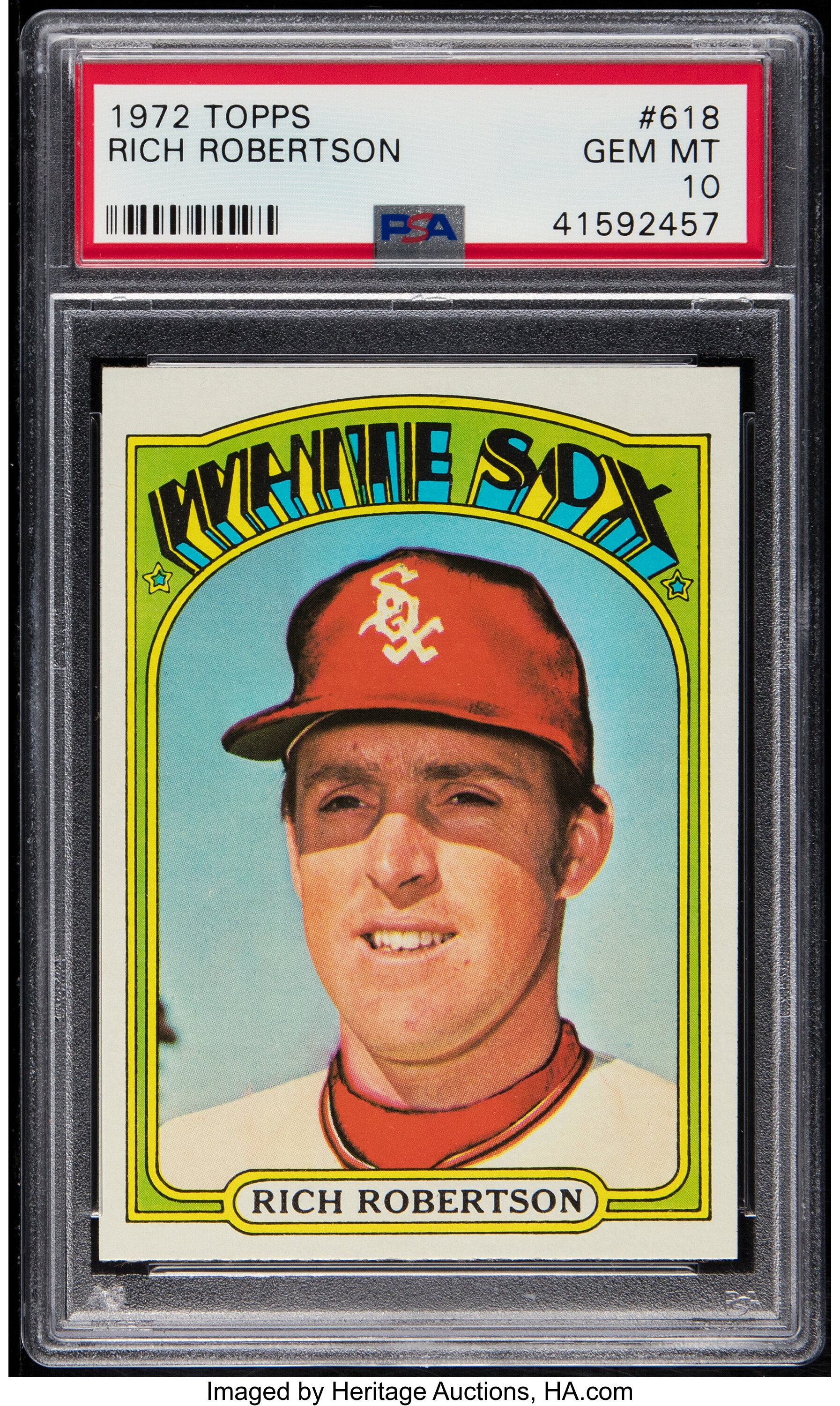 1972 Topps Rich Robertson #618 PSA Gem Mint 10. This striking | LotID ...