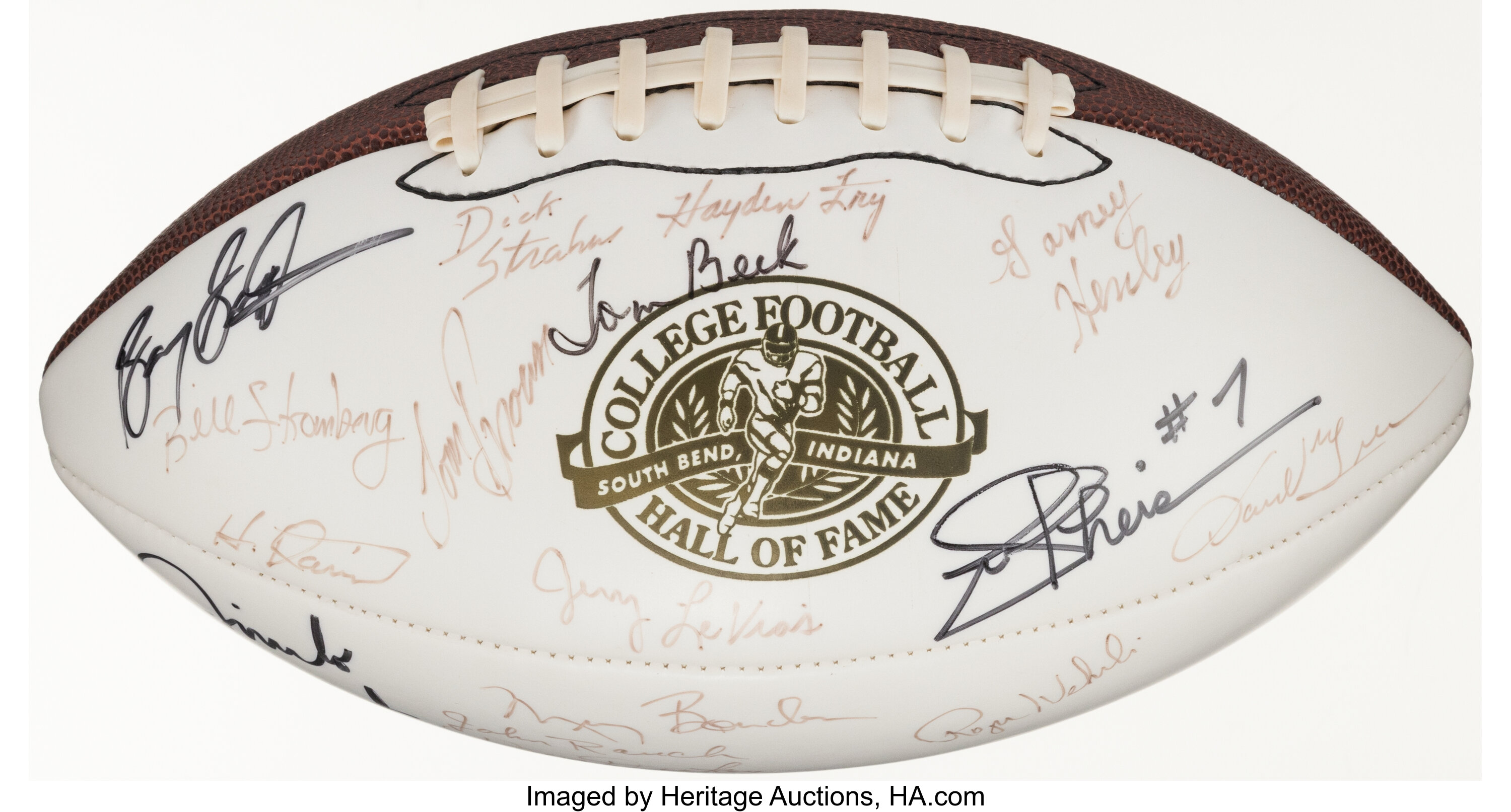 College Football Hall of Famers Multi-Signed Football. ... | Lot #41269 ...
