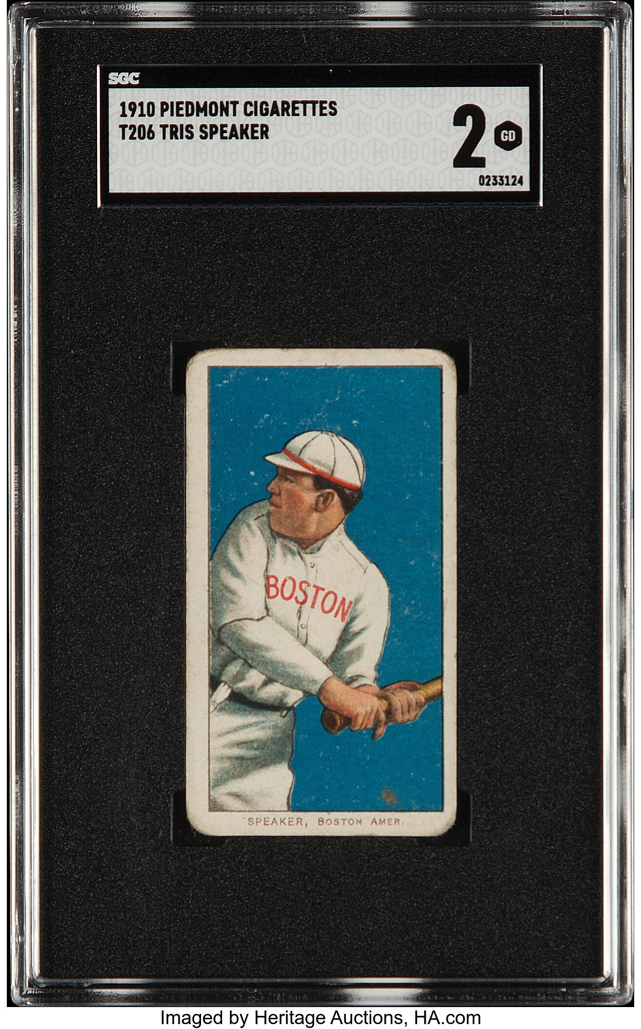 1909-11 T206 Piedmont Tris Speaker SGC Good 2. ... Baseball Cards | Lot ...