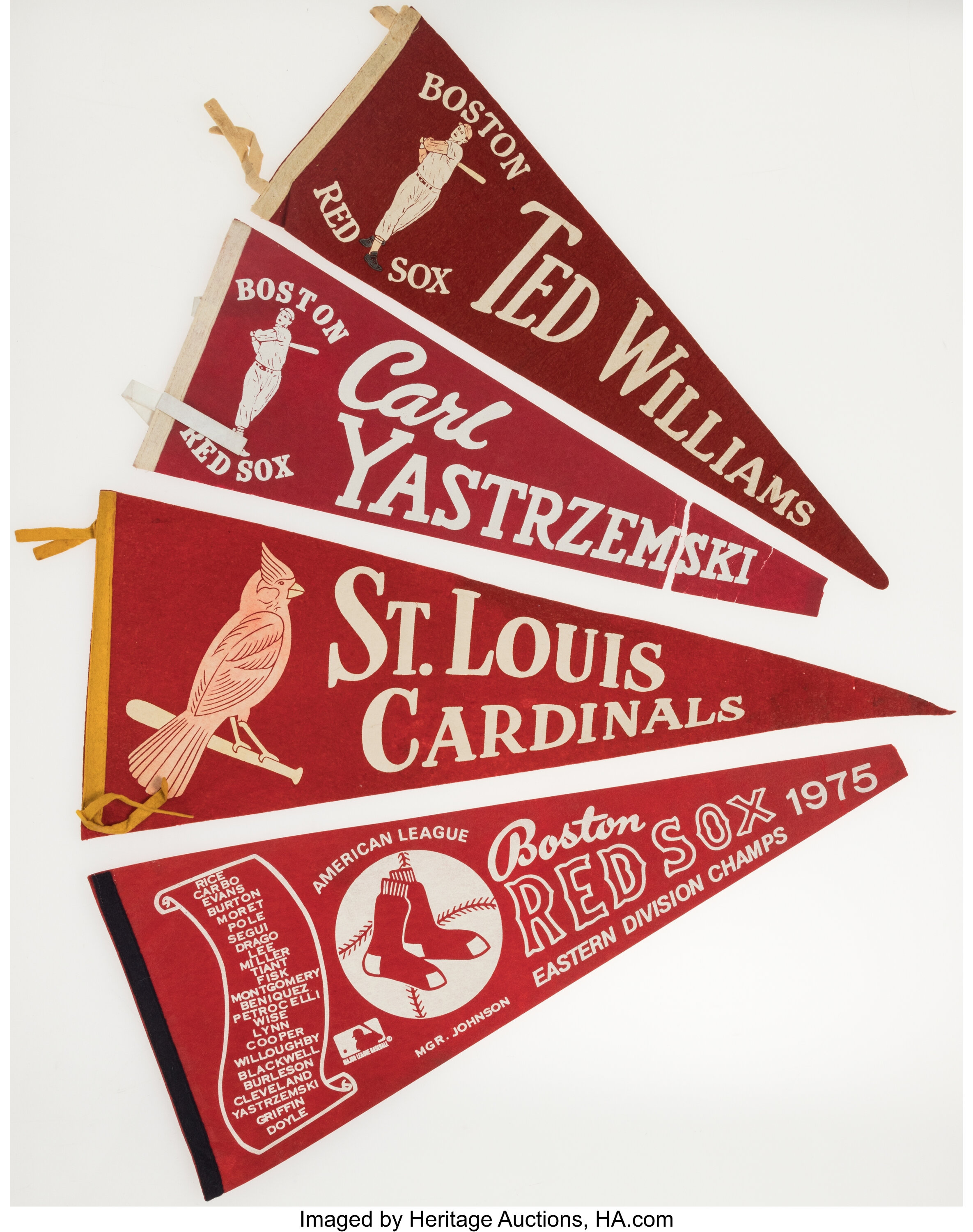 1950's-70's Baseball Pennants Lot of 4.... Baseball Collectibles | Lot ...
