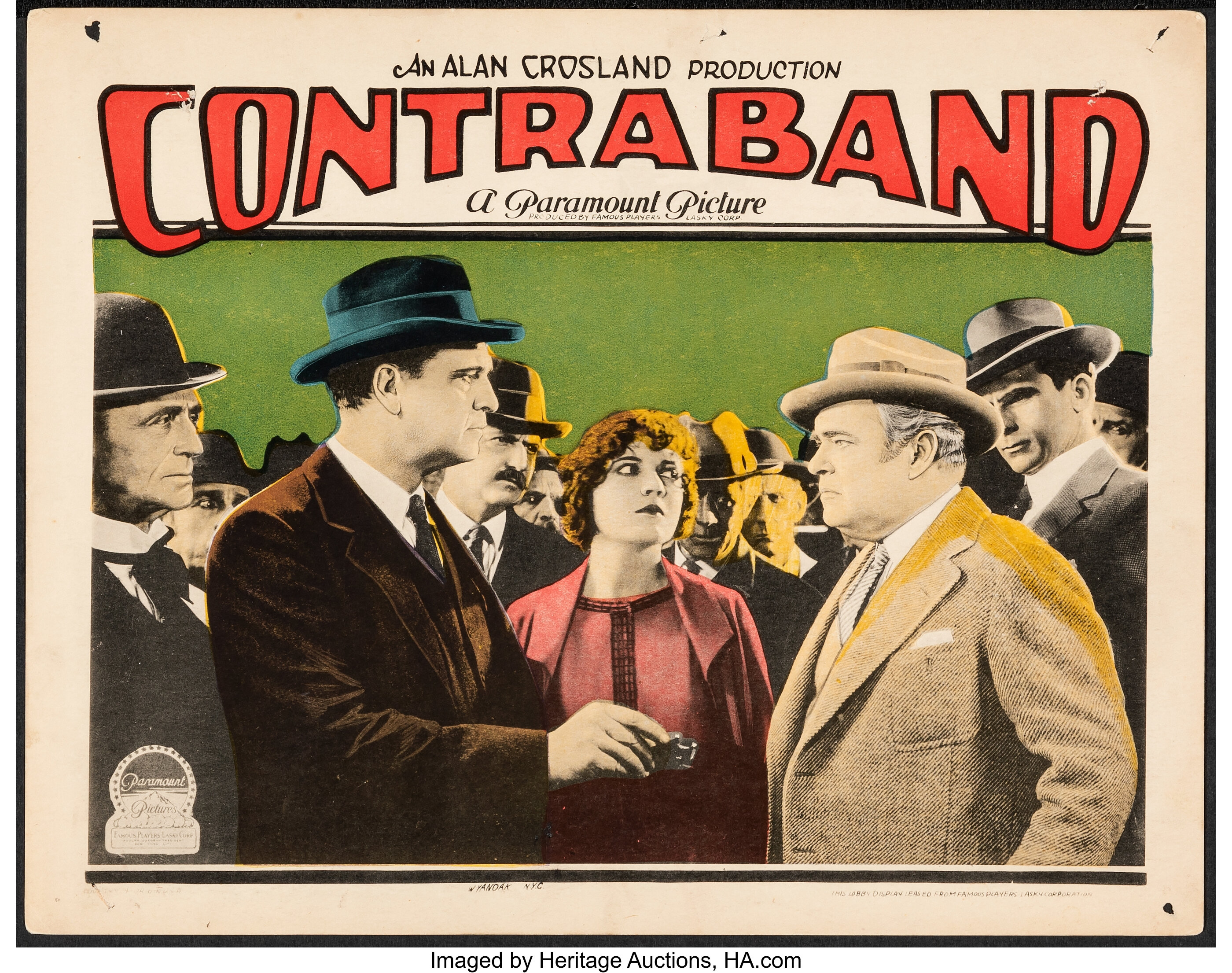 Contraband (Paramount, 1925). Very Fine-. Lobby Card (11" X 14"). | Lot ...