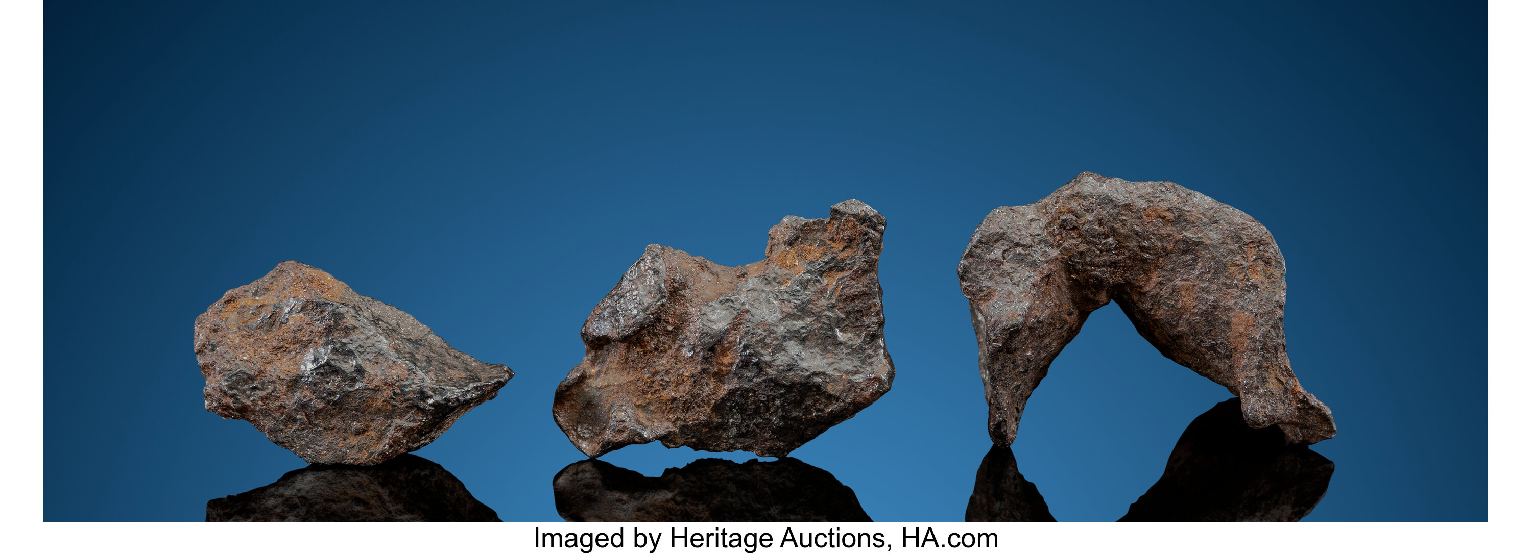 Wabar Meteorites & Wabar "Pearl" Tektites (Group of 5). Iron, | Lot ...