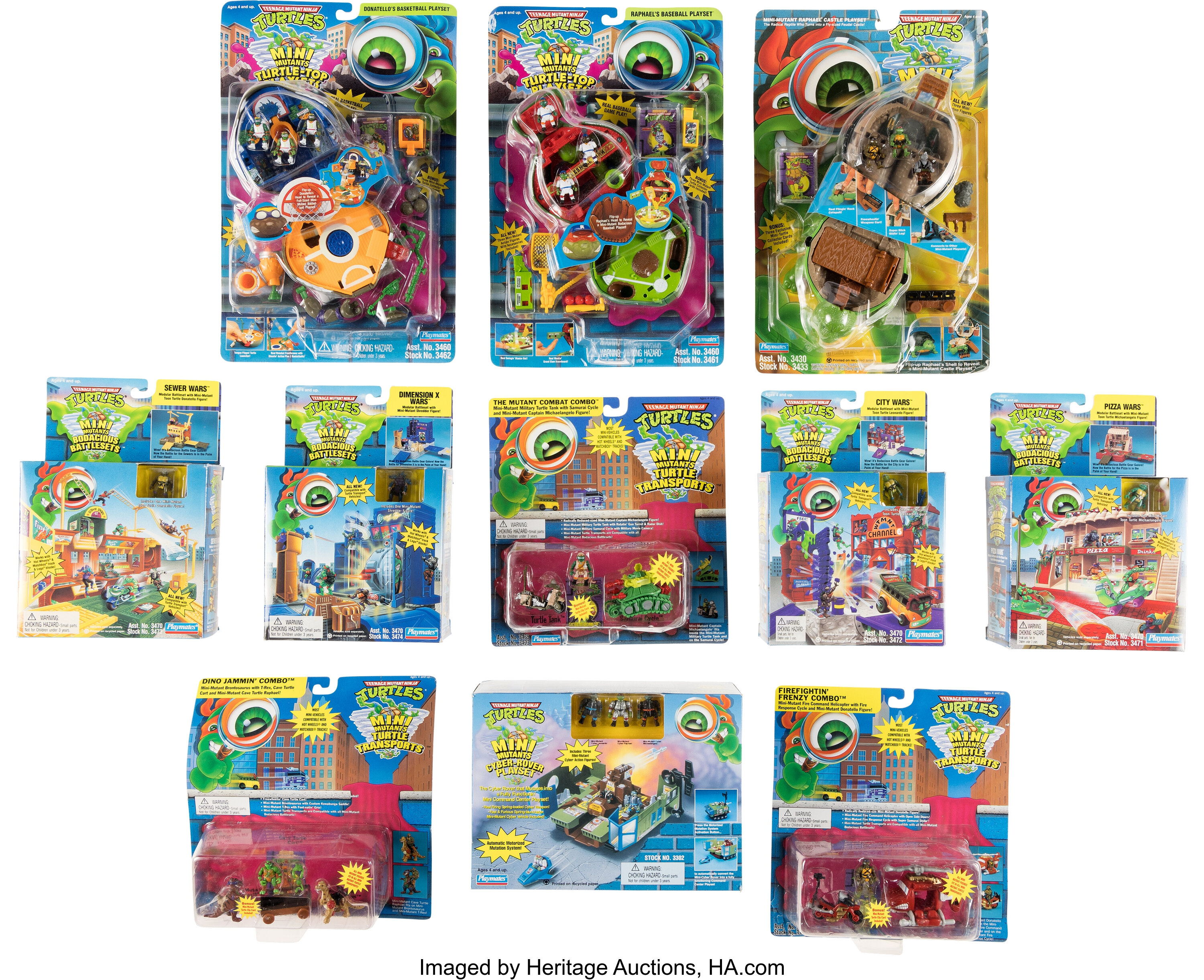 Teenage Mutant Ninja Turtles Mini Mutants Group of 11 Playsets | Lot ...