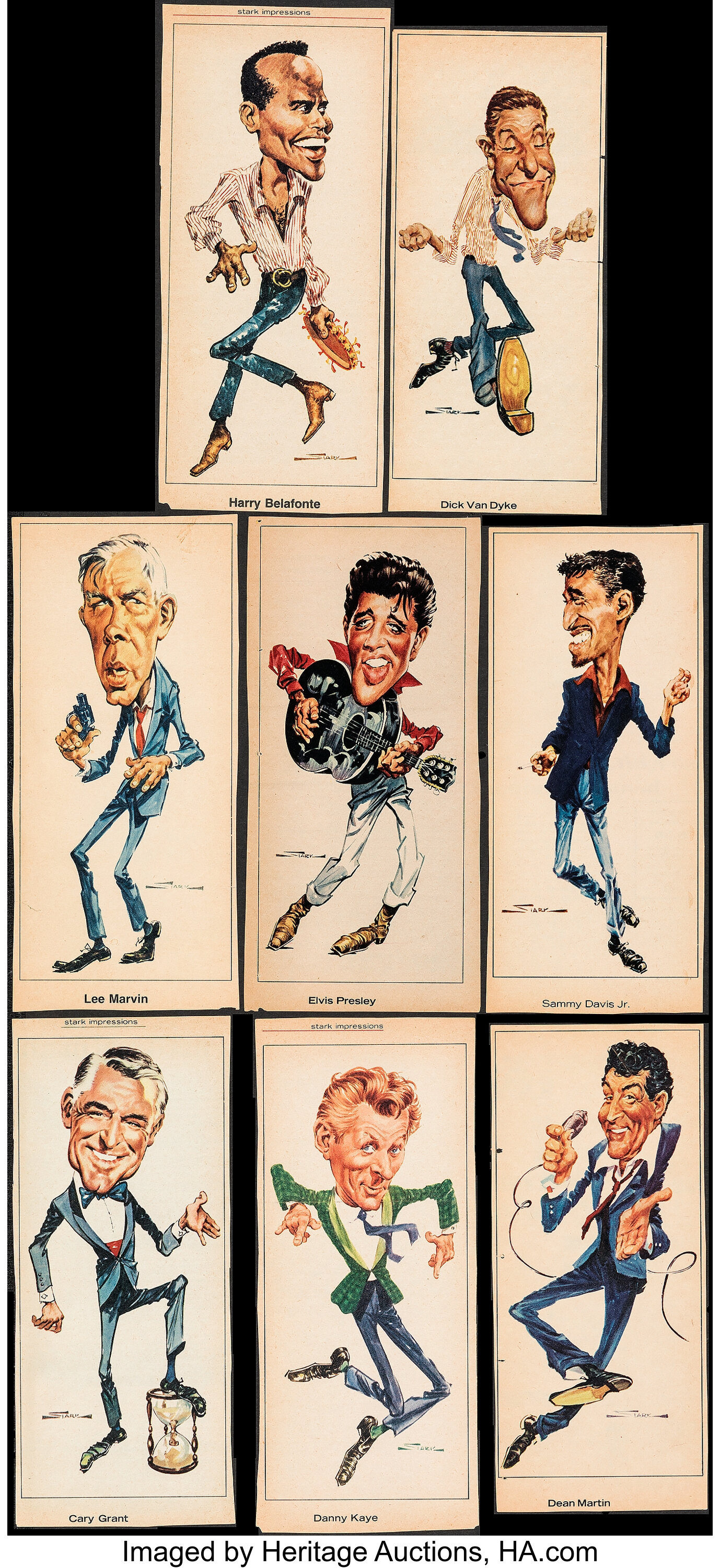 Caricatures by Bruce Stark (New York Daily News, c. 1970s). | Lot ...