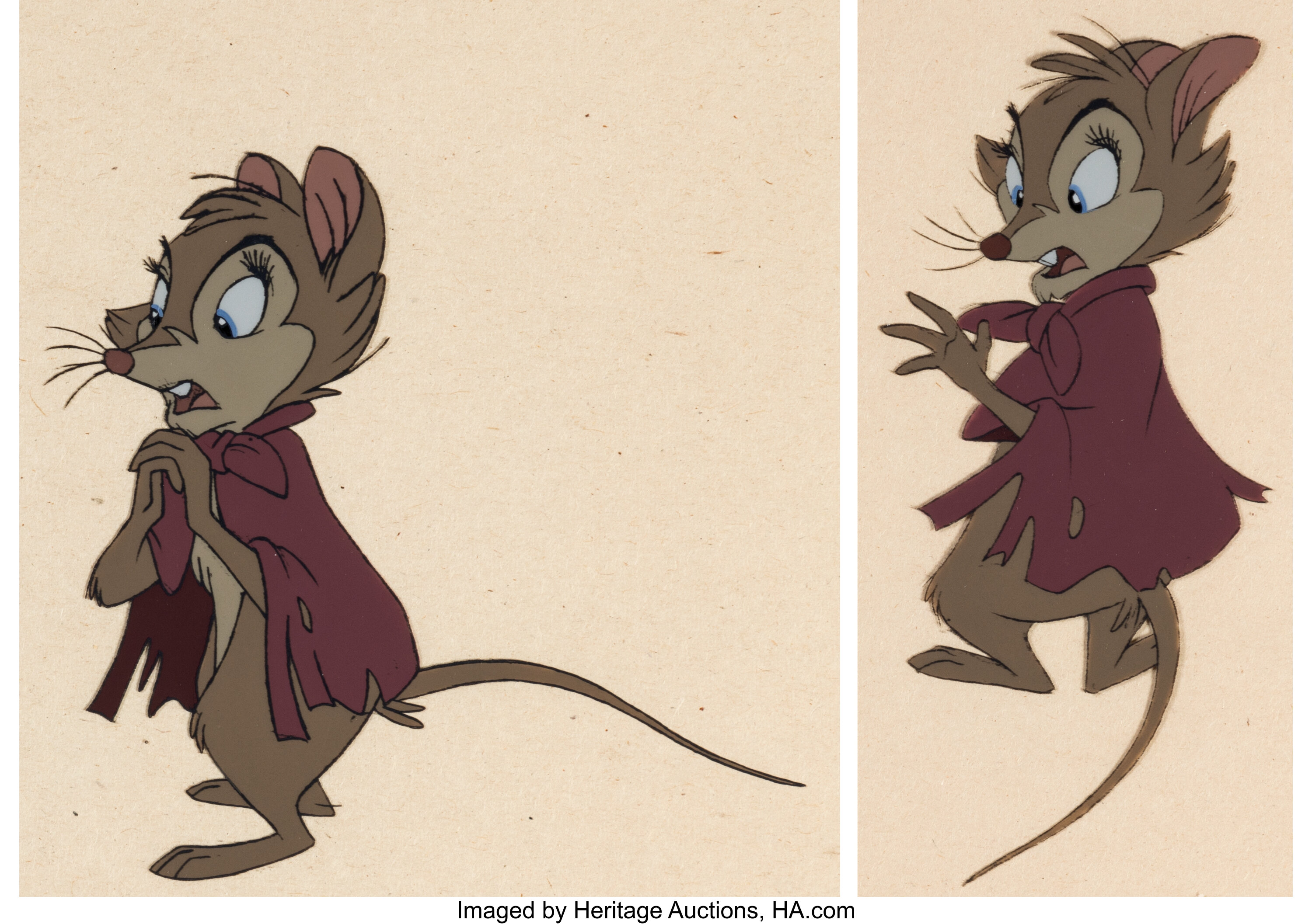 The Secret of NIMH Mrs. Brisby Production Cels Group of 2 (Don | Lot ...