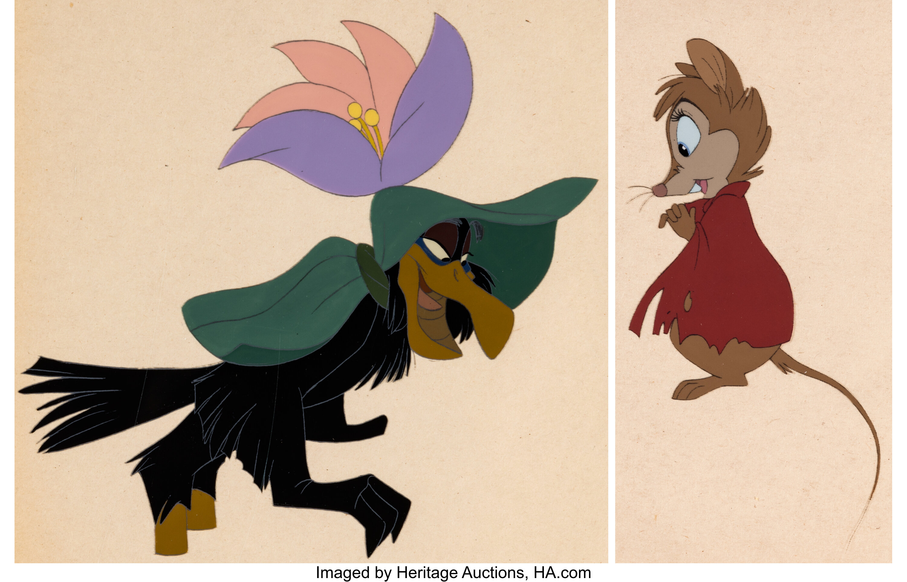The Secret of NIMH Jeremy and Mrs. Brisby Production Cels Group of ...