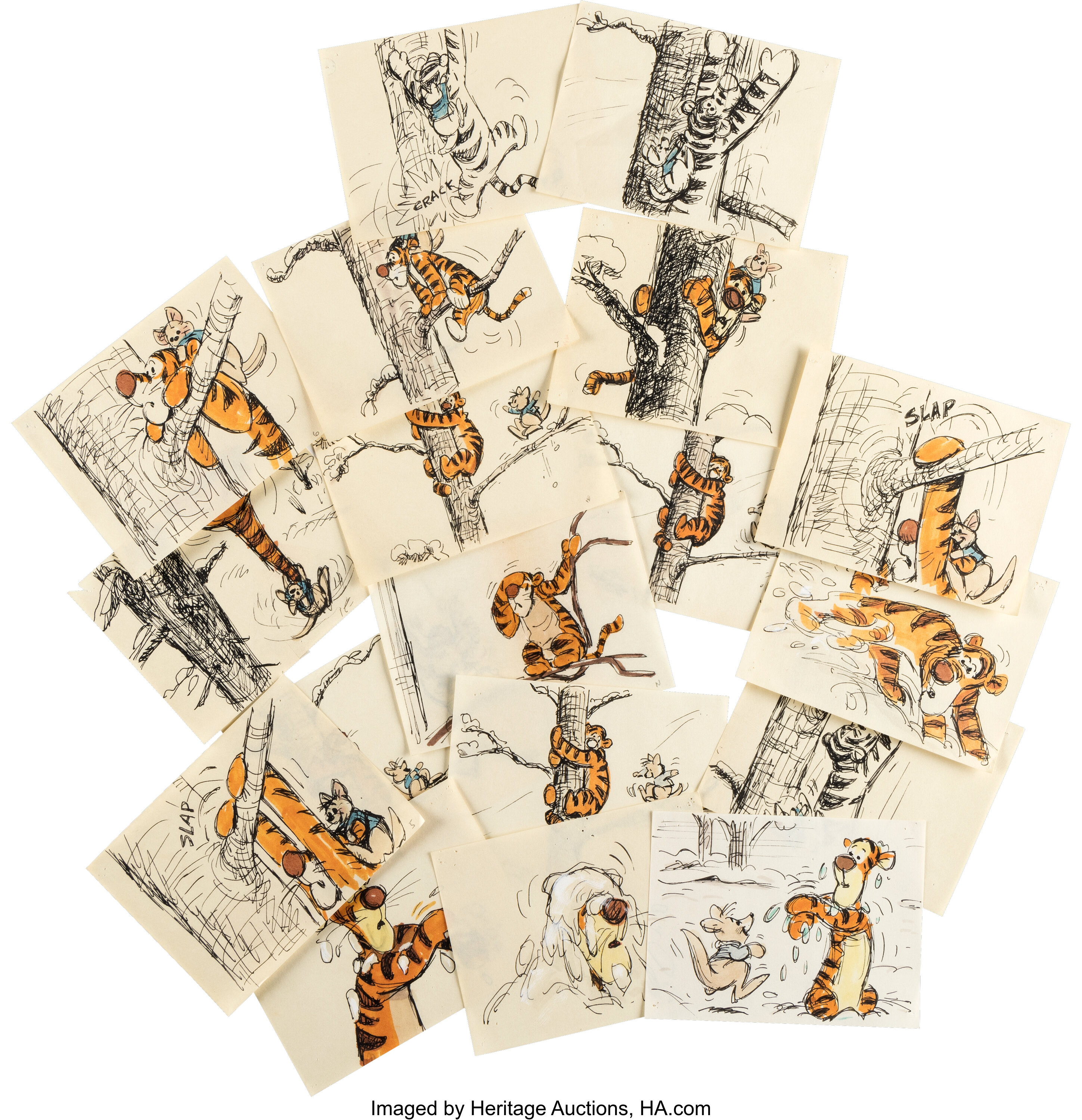 Winnie the Pooh and Tigger Too Preliminary Roughs and Storyboard | Lot ...
