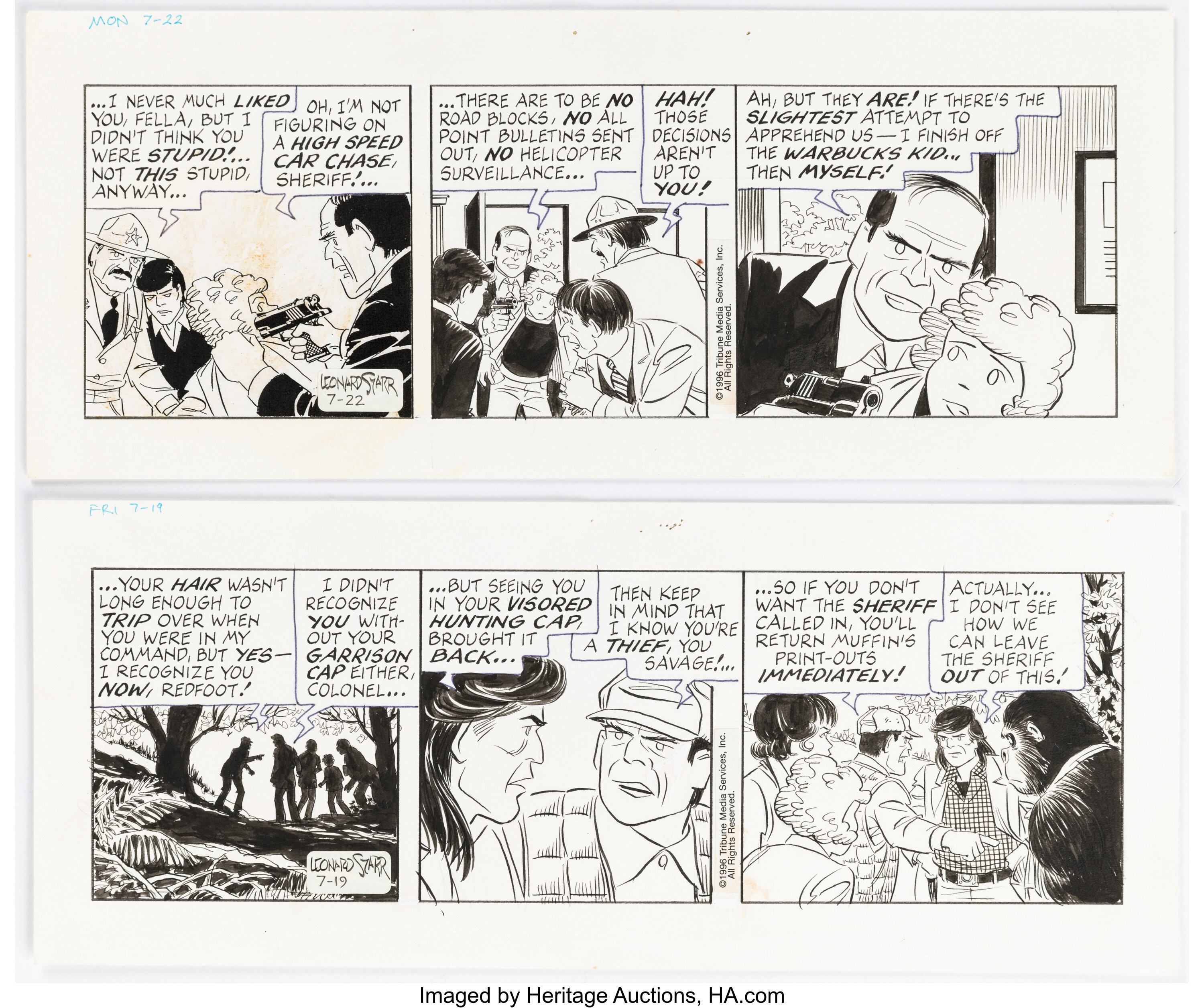 Leonard Starr Little Orphan Annie Daily Comic Strip Original Art | Lot ...