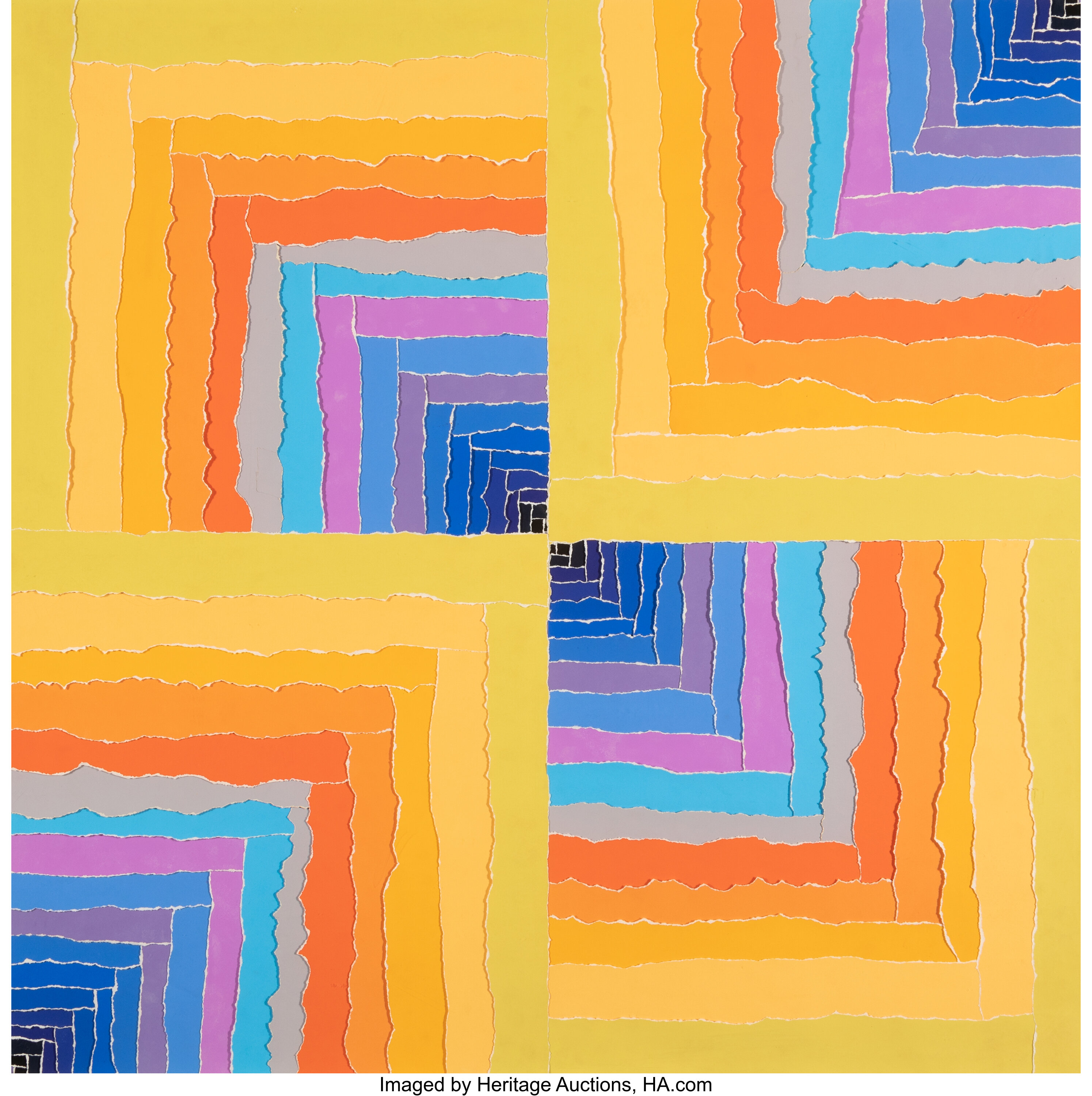 Arthur Secunda (1927-2022). Summer Glow. Paper collage. 45 x 45 | Lot ...